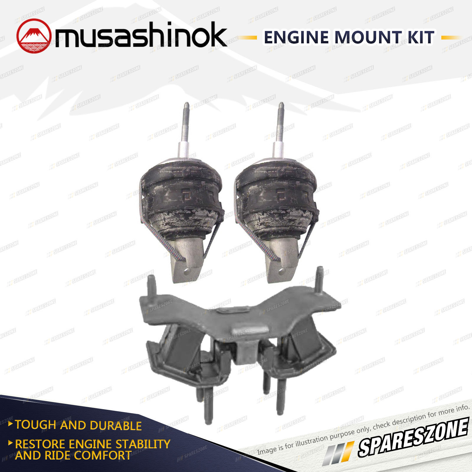 Front + Rear Engine Mount for Ford Falcon FG XR8 5.4L Boss 290 08-11 6 ...