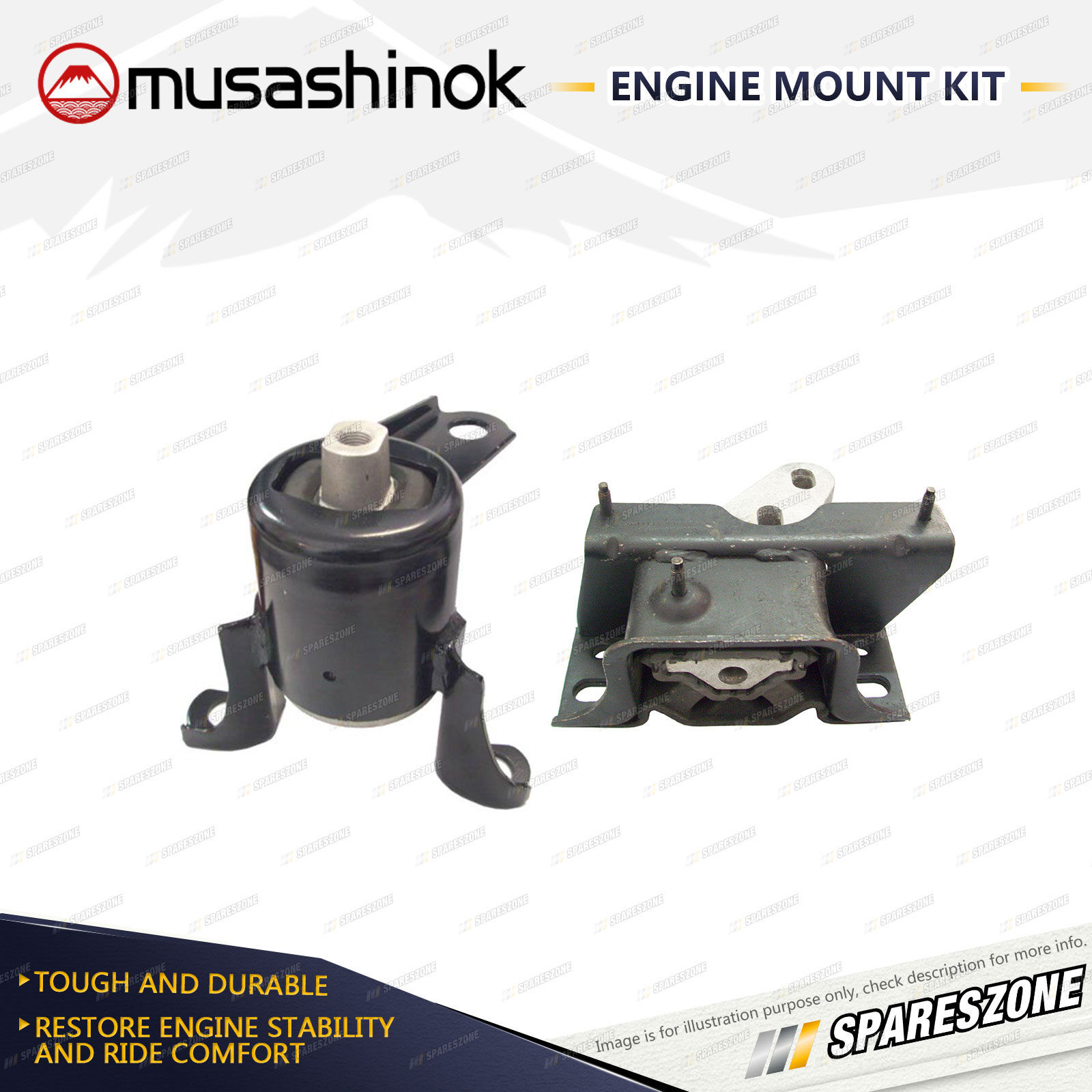 Musashinok LH + RH Engine Mount for Ford Ecosport BK 1.5L 4Cyl UEJB 13 ...
