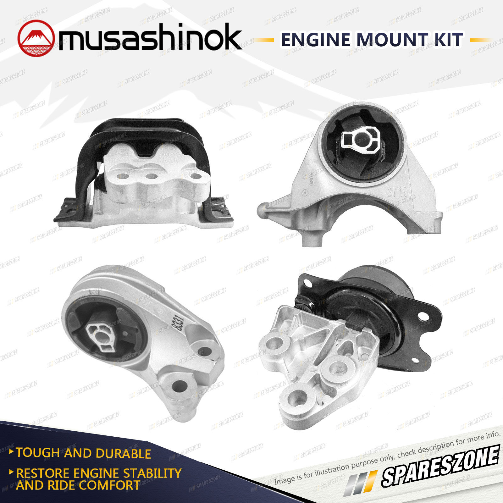 Full Engine Mount Kit for Holden Captiva 5 7 CG 2.4L 4Cyl FWD LE5 11-12 ...