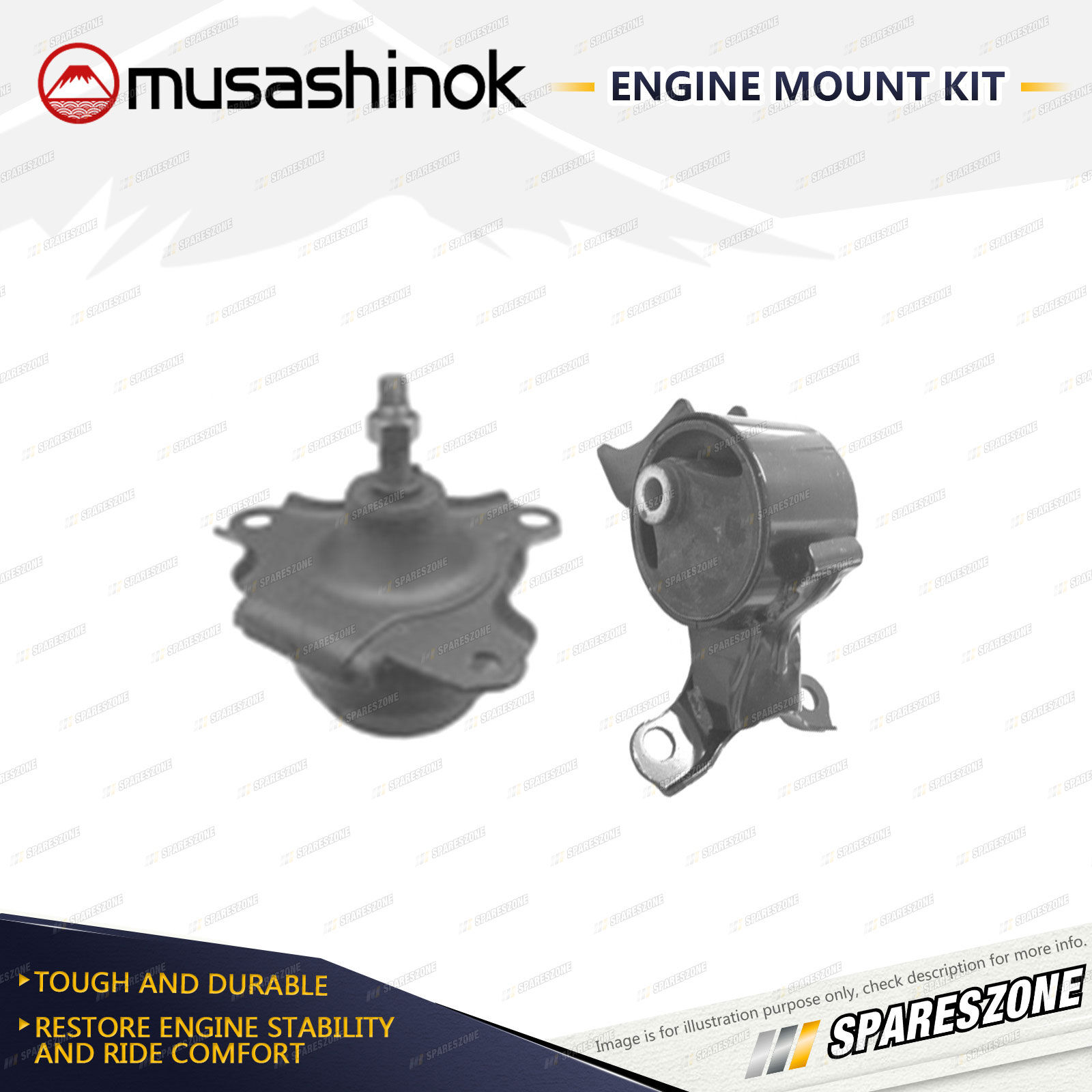 LH + RH Engine Mount Kit for Honda Civic EP3 Integra DC5 2.0L 4Cyl 01 ...