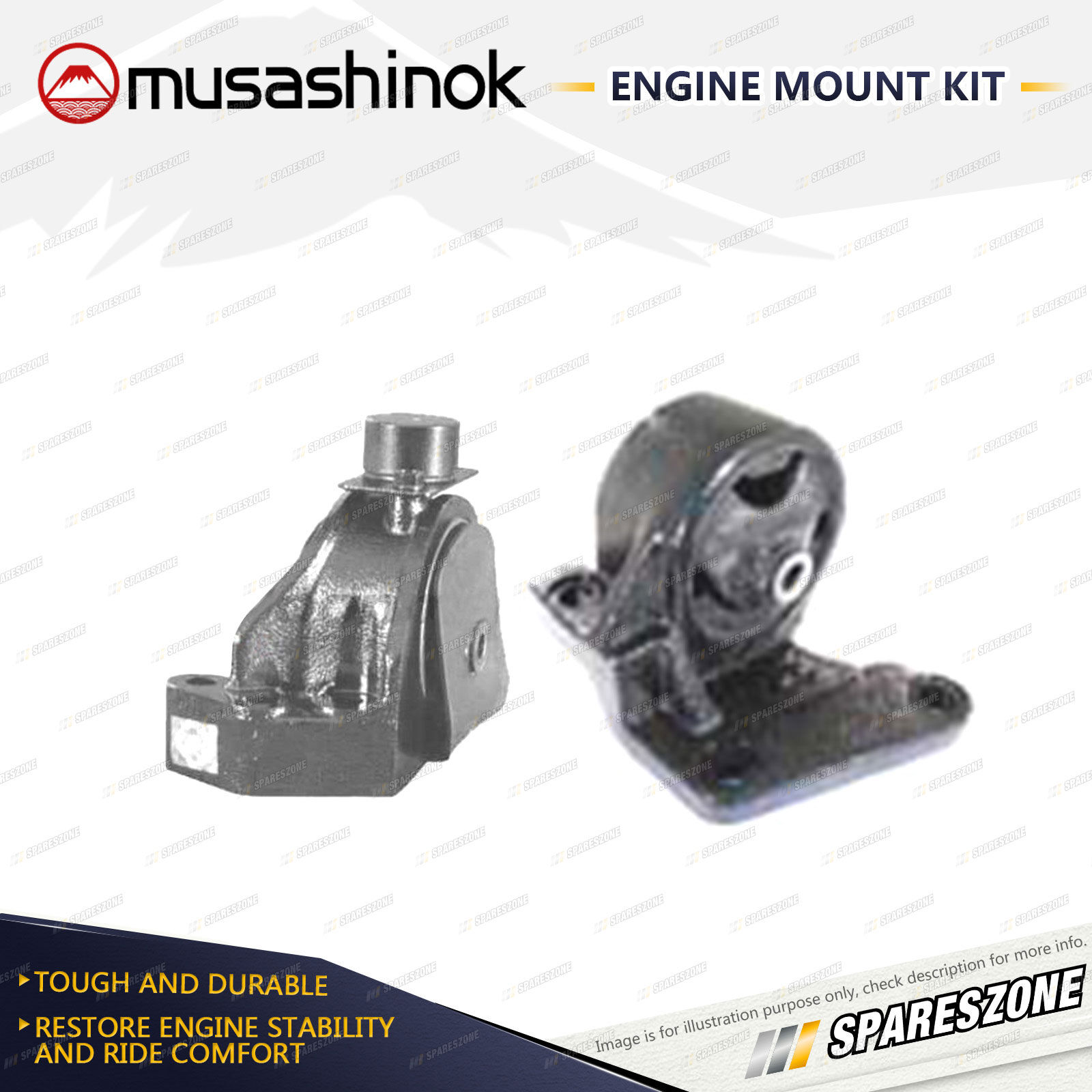 Musashinok LH + RH Engine Mount for Hyundai Grandeur XG 3.0L V6 G6CT 99 ...