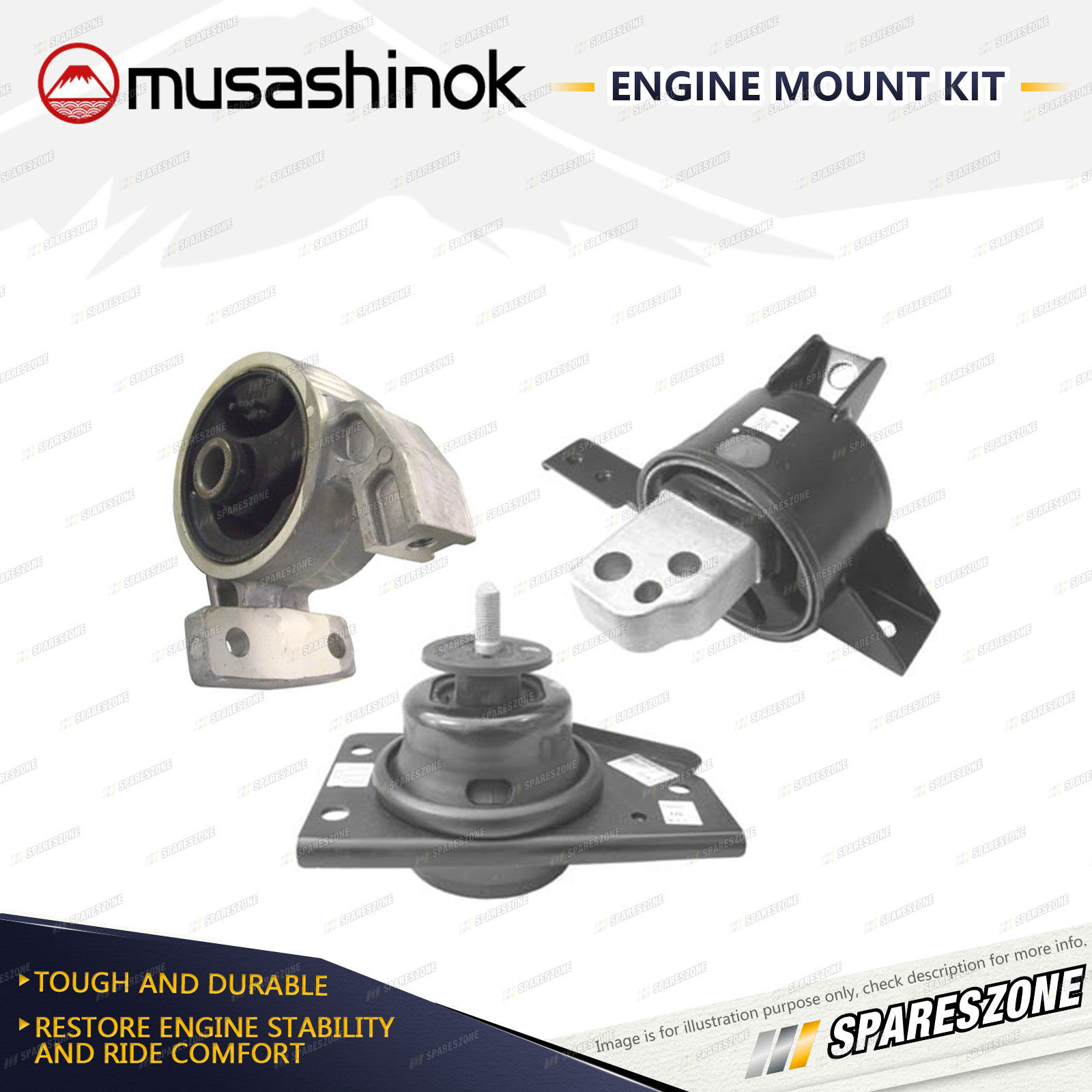 Front + LH + RH Engine Mount for Hyundai Accent MC 1.6L G4ED 06-10 Auto ...