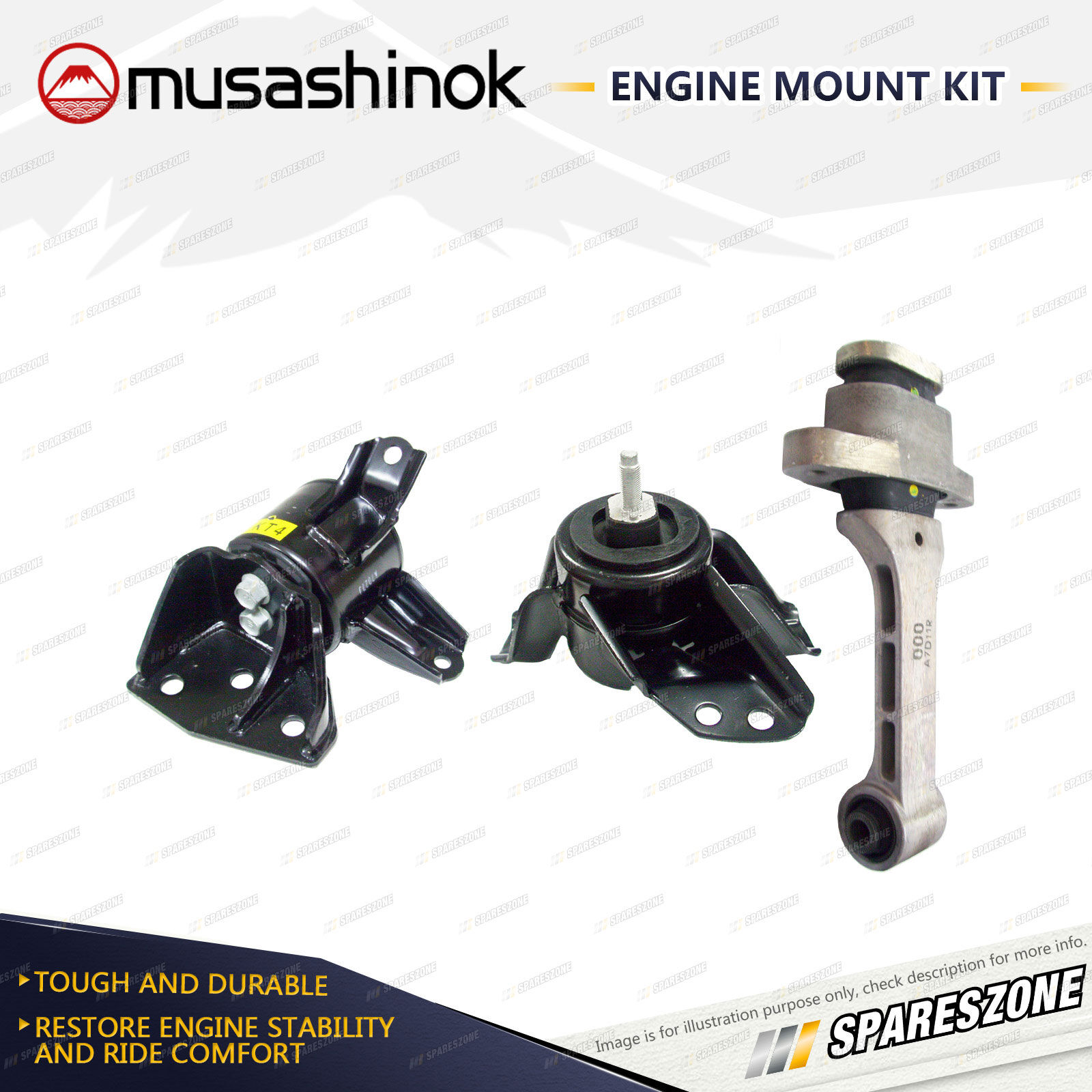 Full Engine Mount Kit for Kia Sportage SL 2.0L 4Cyl G4KD 10-16 Manual 2 ...