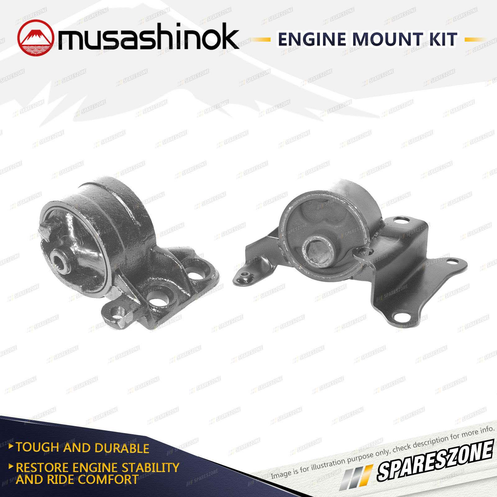 Musashinok LH + RH Engine Mount Kit for Mazda 323 BG Astina MX3 ...