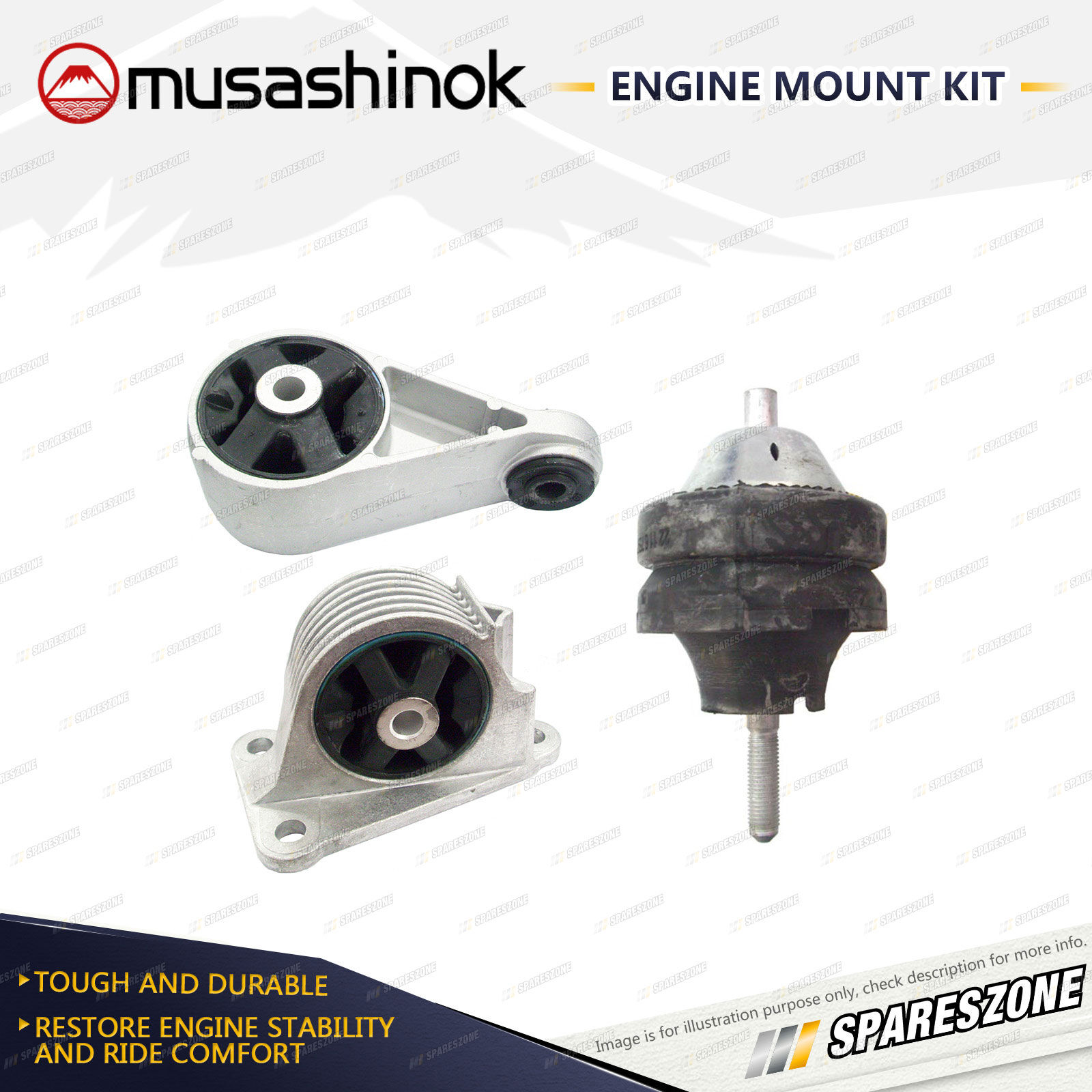 Full Engine Mount Kit for Mini Cooper S R53 1.6L 4Cyl W11B16 02-03 Auto ...