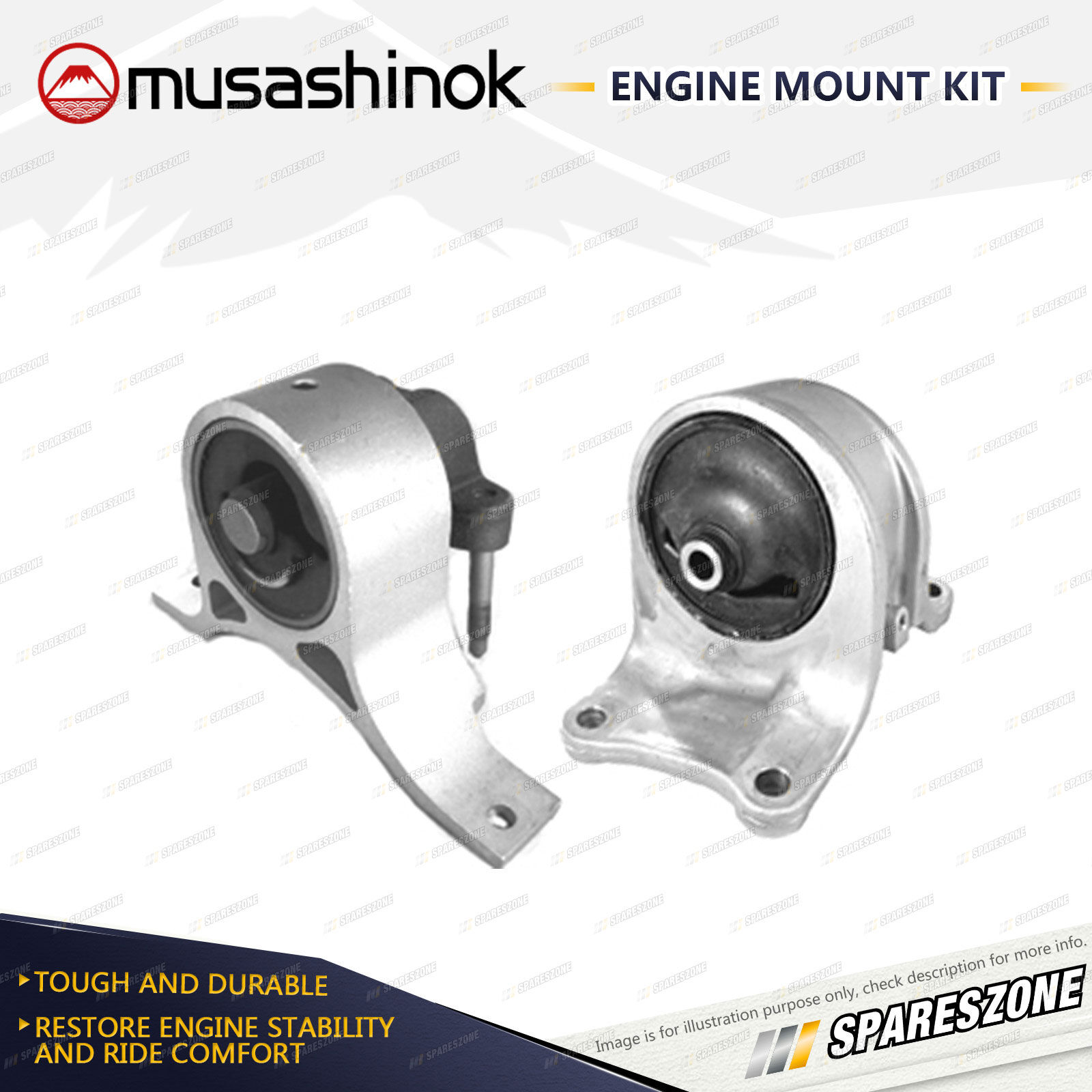 Musashinok LH + RH Engine Mount for Nissan Maxima J31 3.5L V6 VQ35DE 03 ...