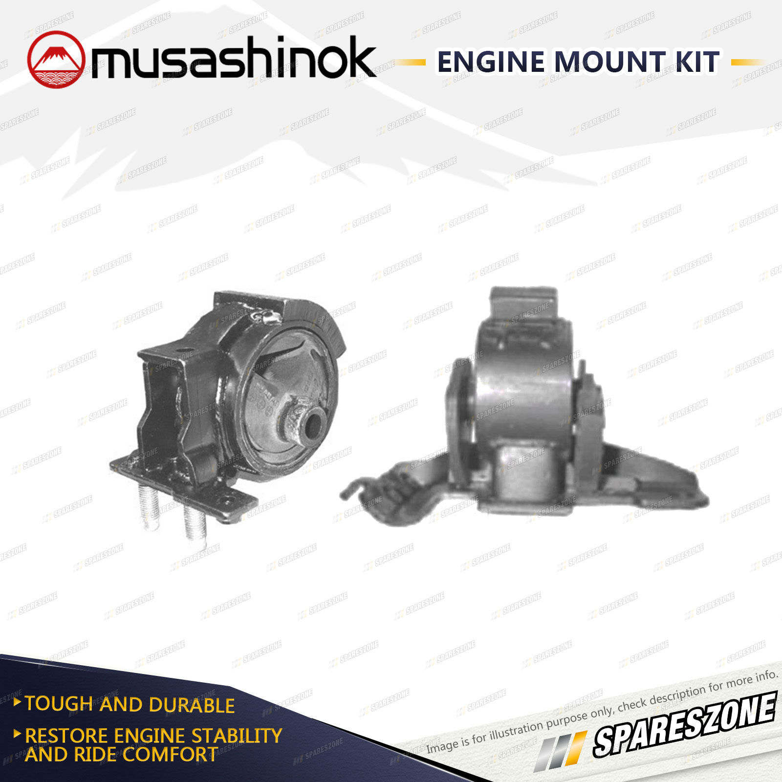 LH + RH Engine Mount Kit for Toyota Corolla AE93 1.8L 4Cyl 7AFE 92-94 ...