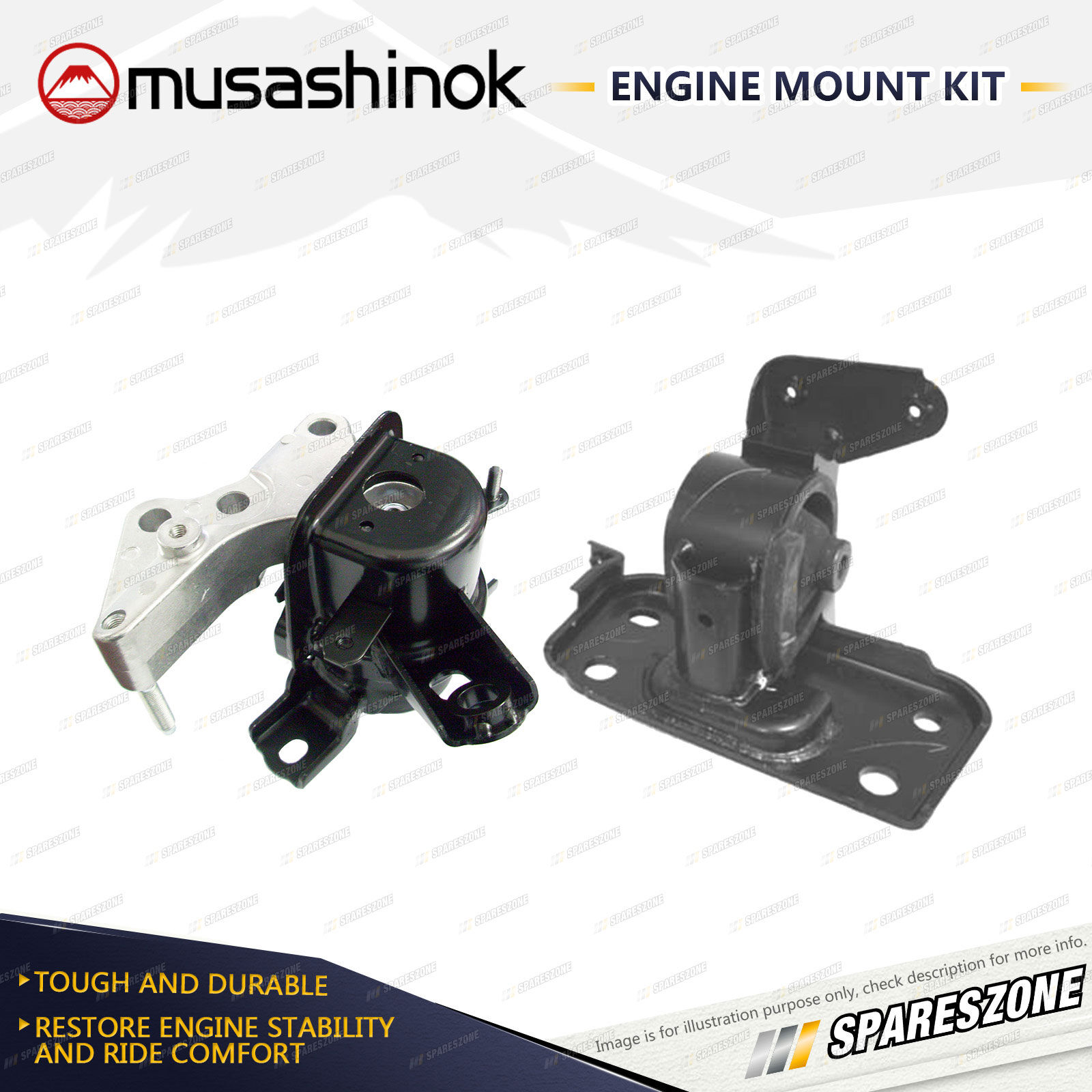 LH + RH Engine Mount Kit for Toyota Estima GSR50 GSR55 3.5L V6 2GRFE 06 ...