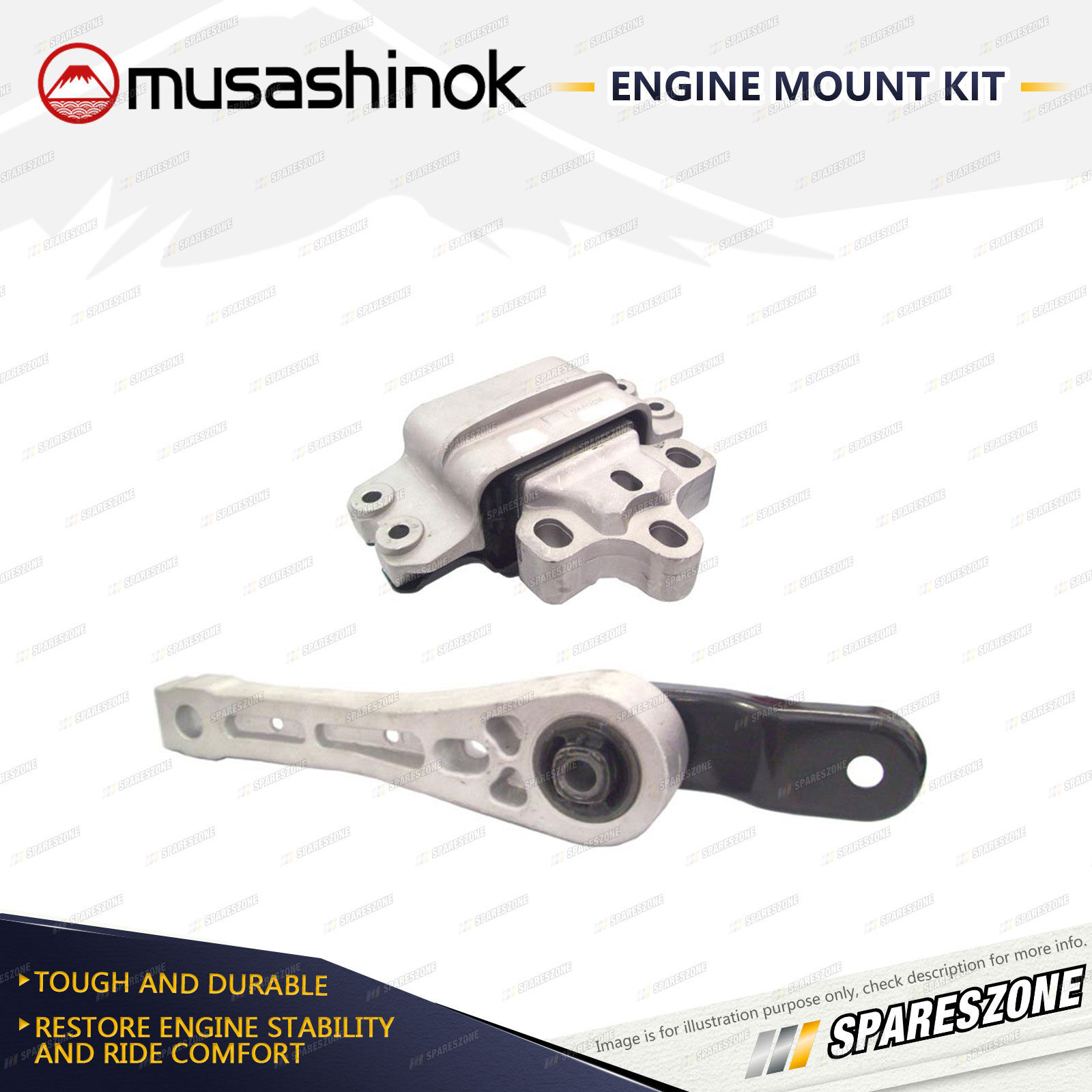 LH + Rear Engine Steady Bar Mount for VW Golf MK 6 GTD 2.0L 4Cyl 10-15 ...