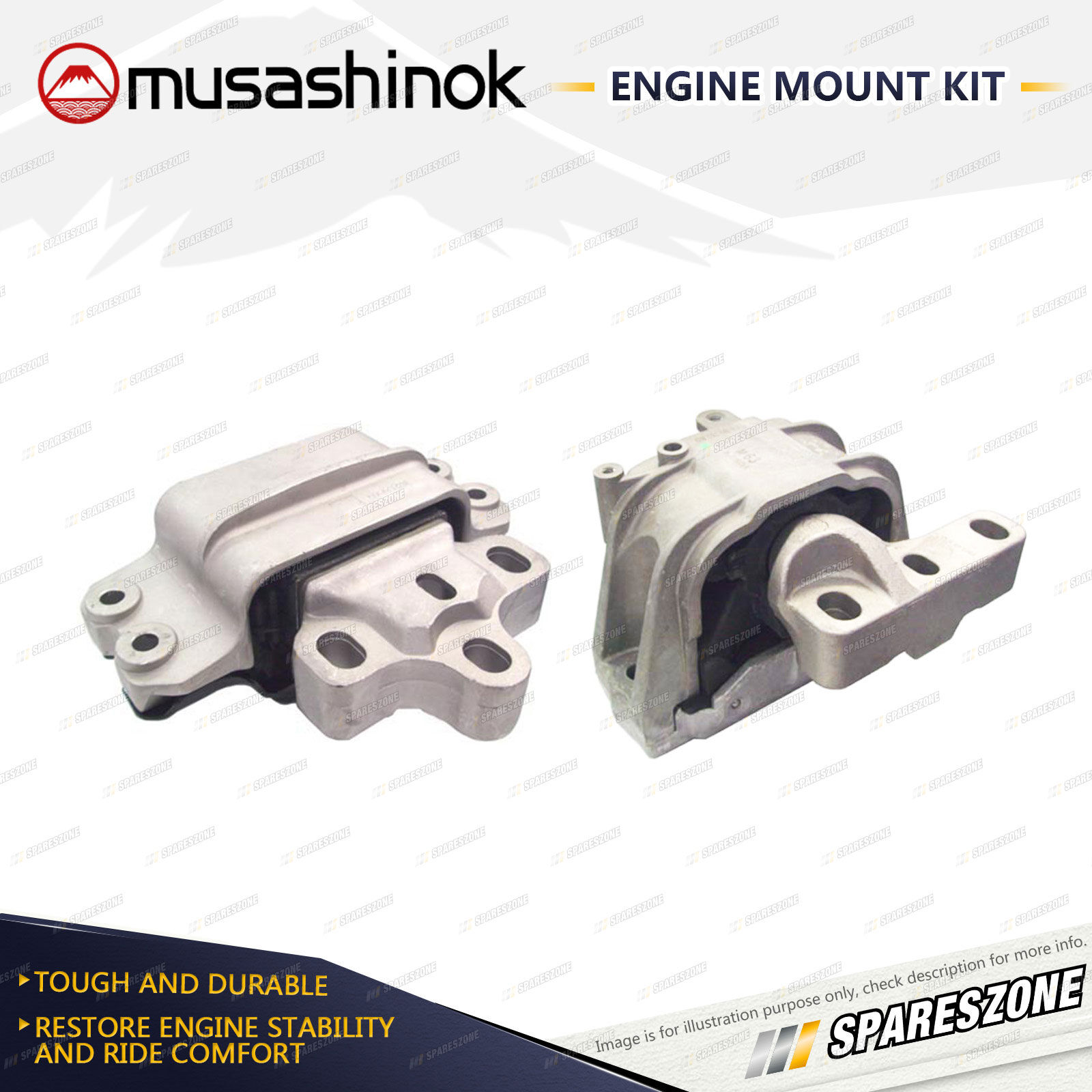 LH + RH Engine Mount Kit for Volkswagen Golf MK 5 Jetta 1K 1.9L 2.0L 03 ...