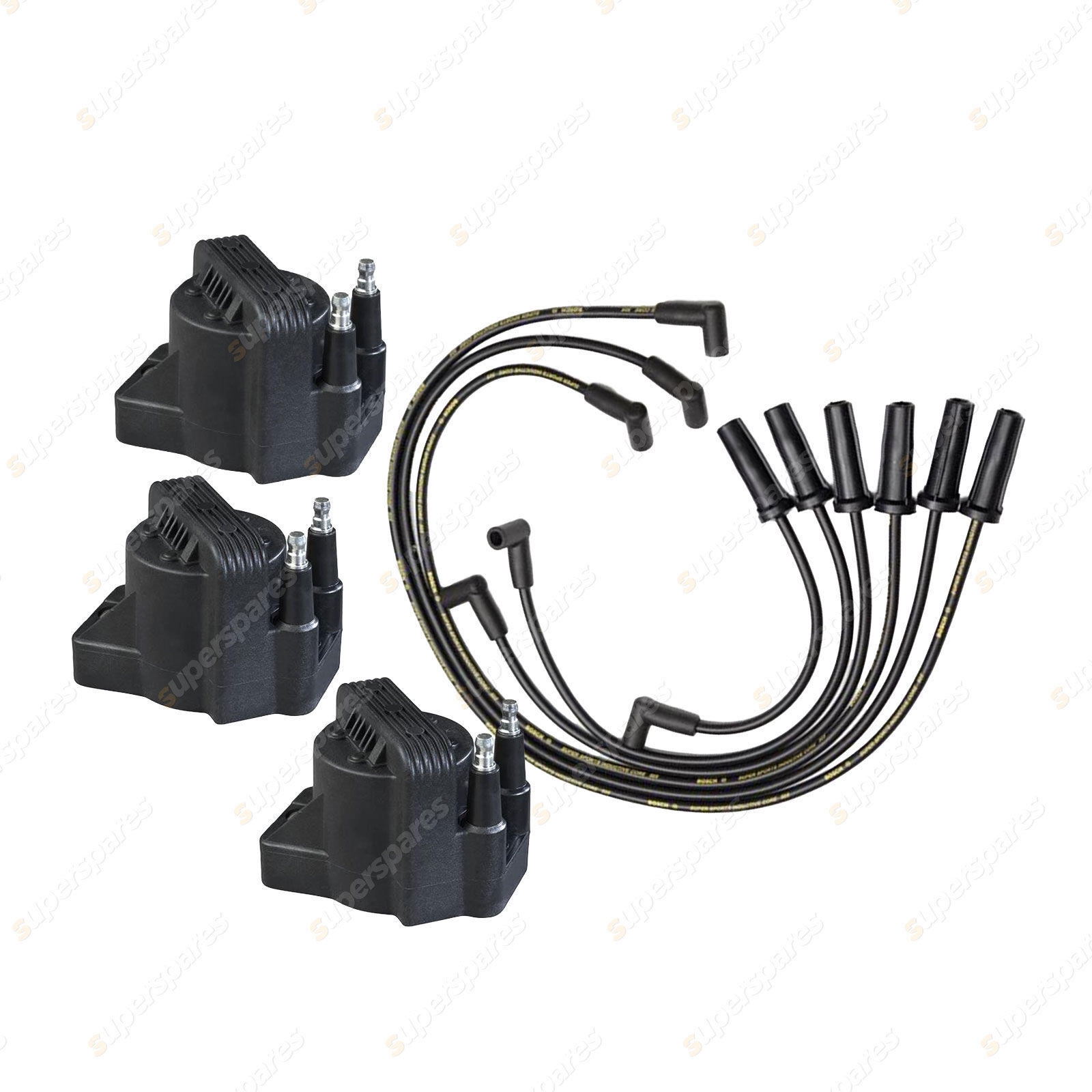 Bosch 3 Ignition Coils+Lead Kit for Toyota Lexcen T4 T5 VS 3.8L L27 L36 ...