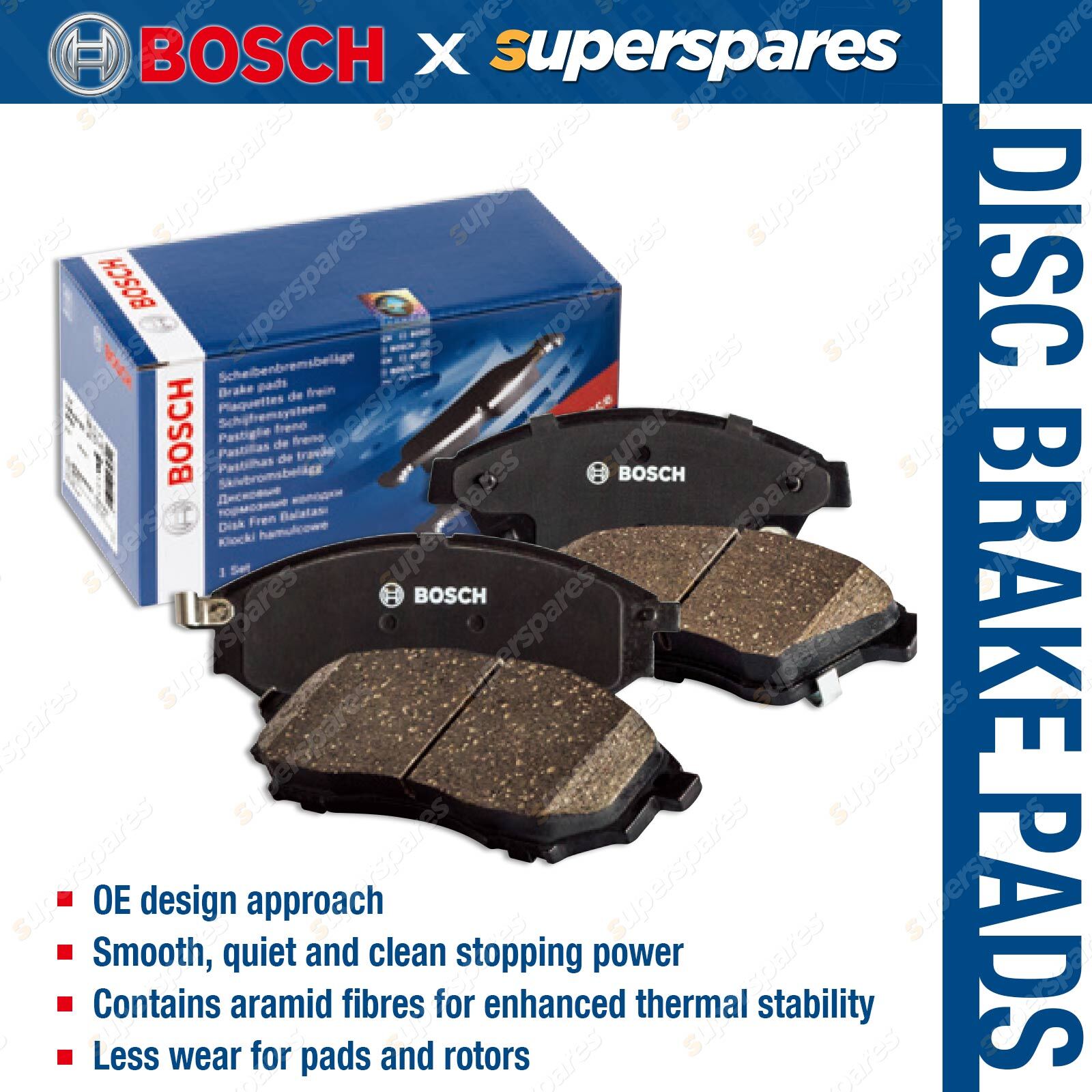 4x Bosch Rear Disc Brake Pads for Isuzu MU-X RF10 RF20 3.0L TD 4x4 4x2 ...