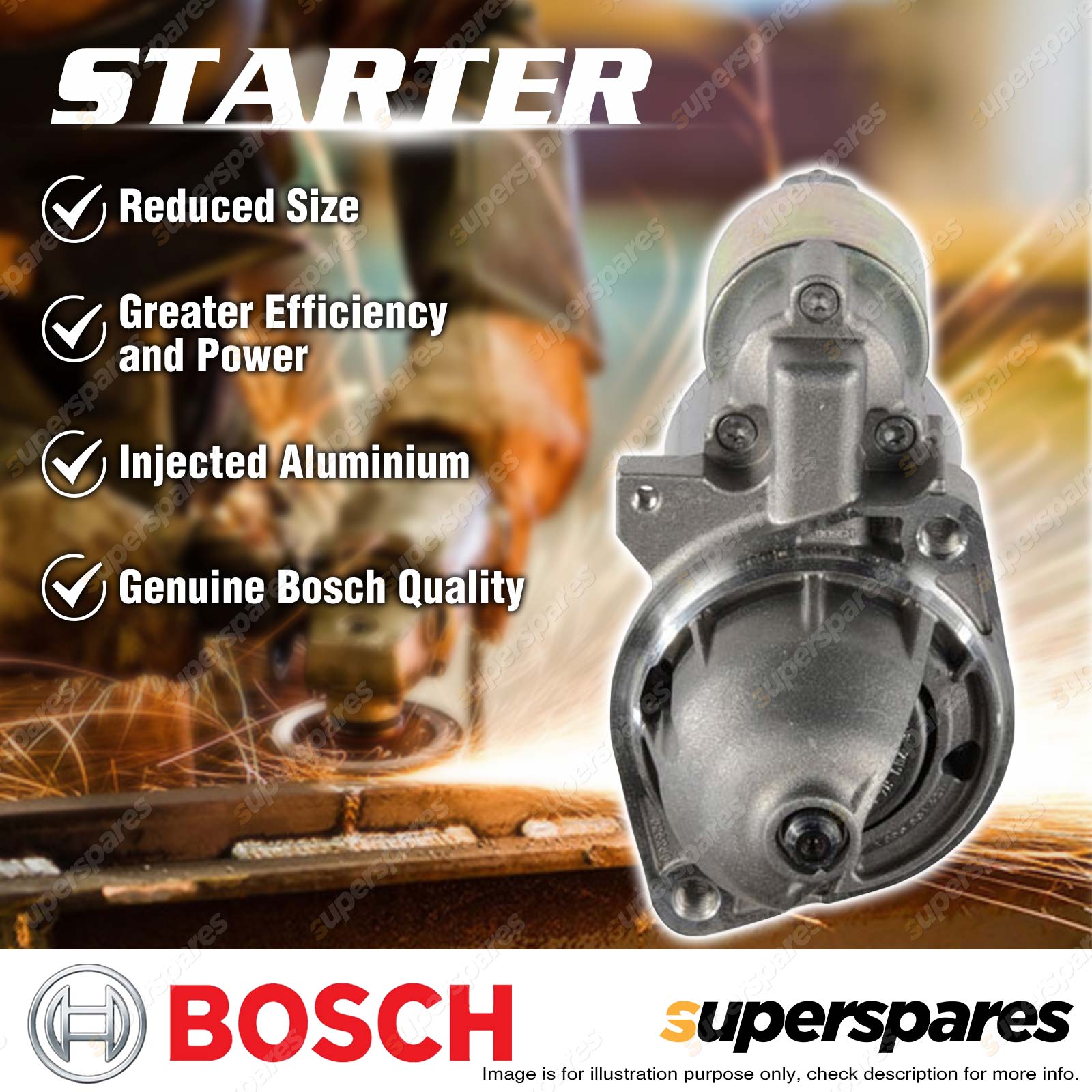 Bosch Starter Motor for Mercedes Benz 190E 260E 300CE 300E 300 SE SEL ...