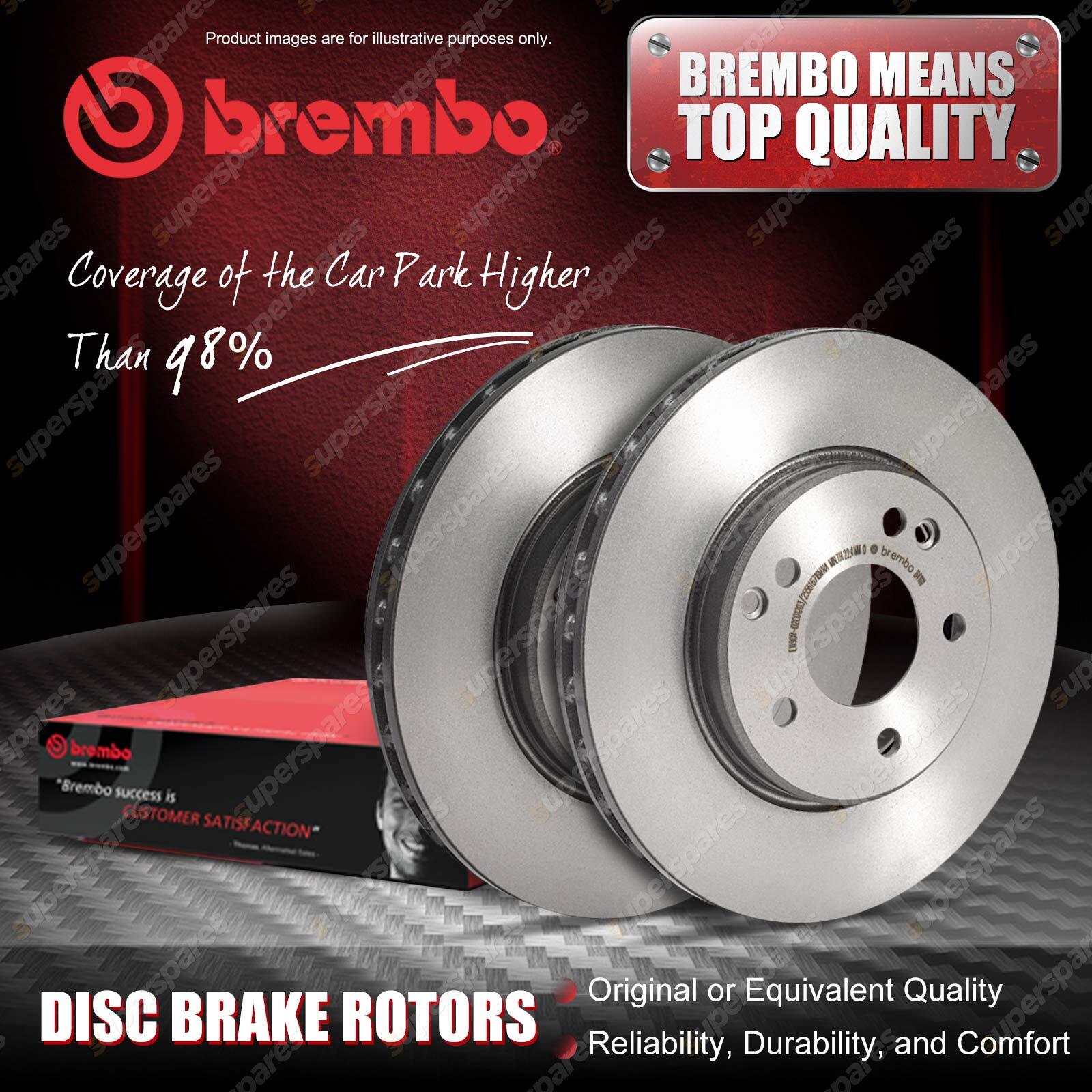 2x Rear Brembo Brake Rotors for Peugeot Boxer 1500Kg 1100Kg 1700Kg ...