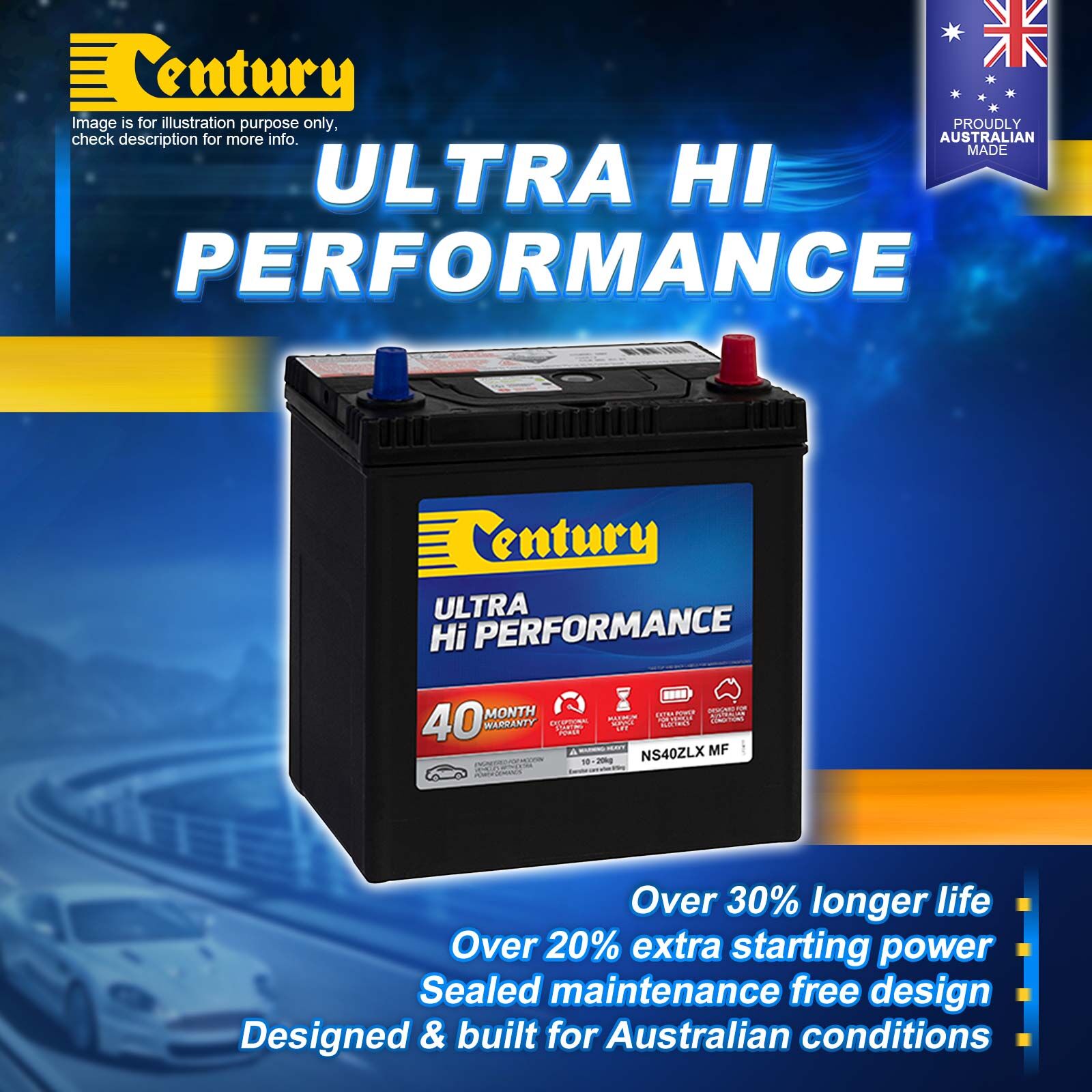 Century Ultra Hi Per Battery for Nissan Silvia Skyline R33 R32 R30 R31 ...