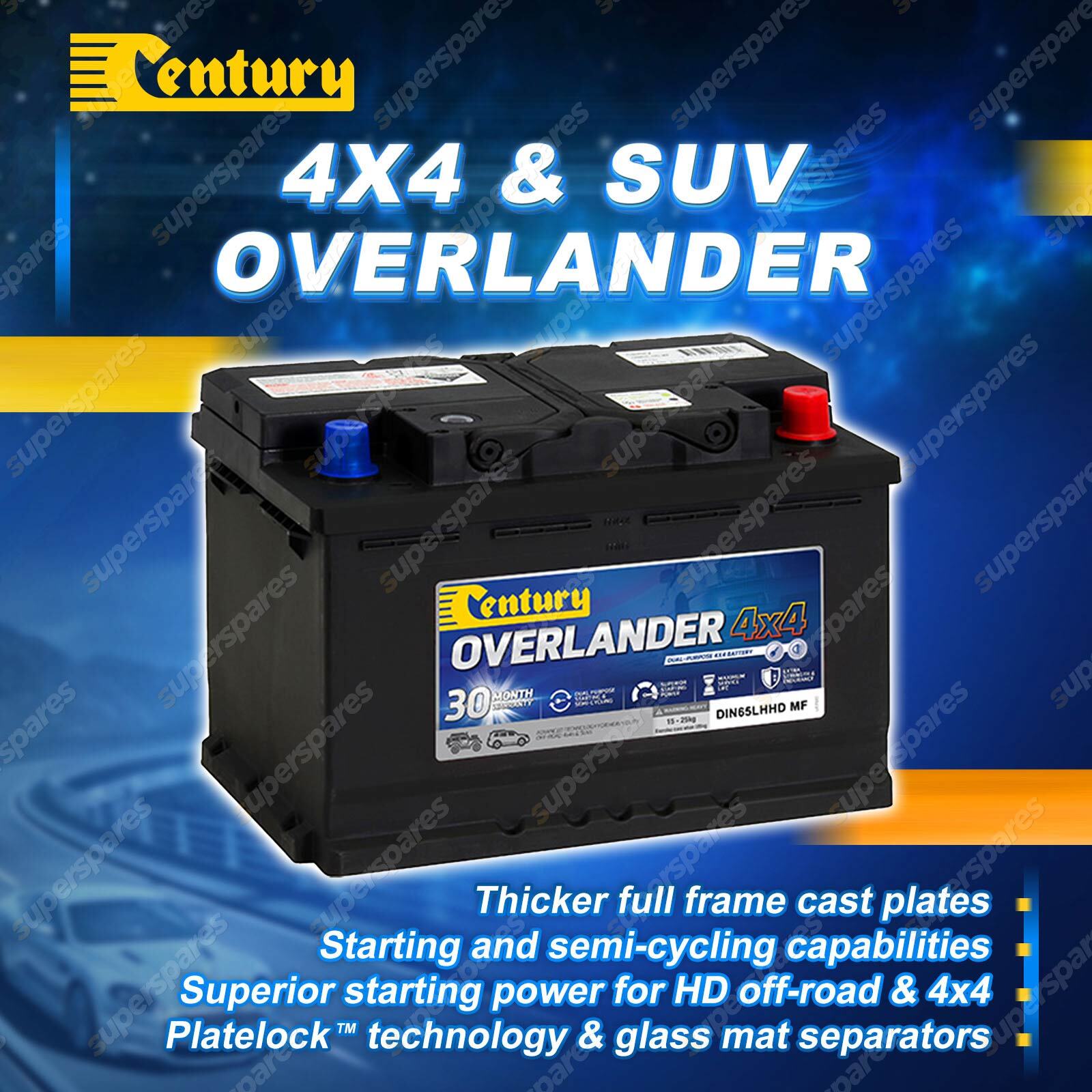 Century Overlander 4X4 MF Battery for Toyota Fortuner Hilux GGN120 135 ...