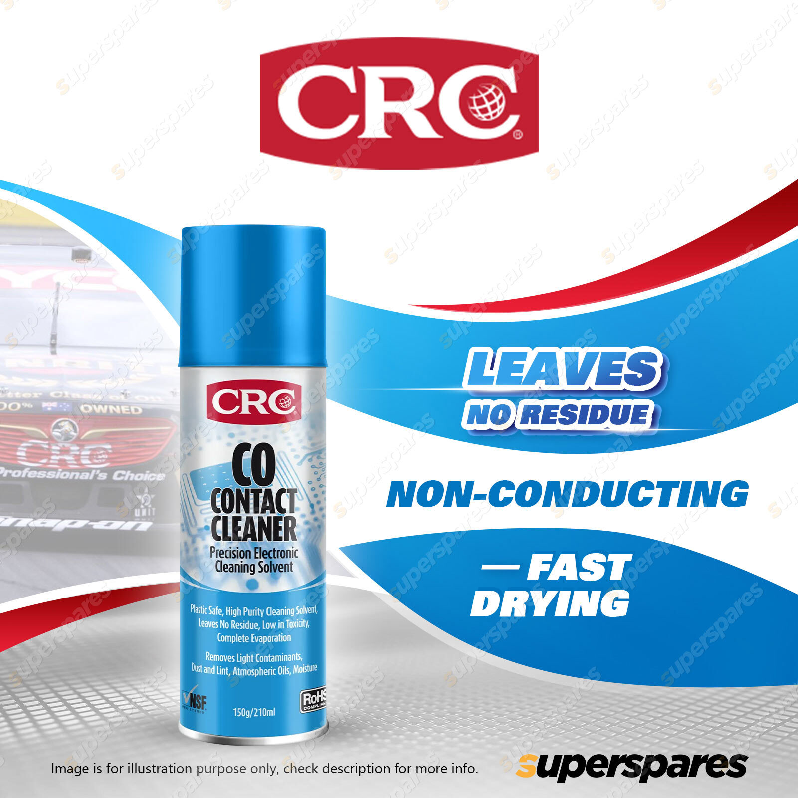 CRC CO Contact Cleaner 150g - Aerosol High Purity Cleaning Solvent