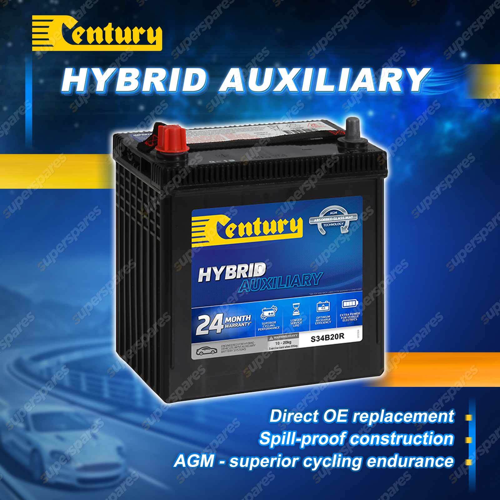 Century Hybrid Auxiliary Battery 270CCA 47RC 27Ahfor Toyota Corolla Prius C - Century Batteries