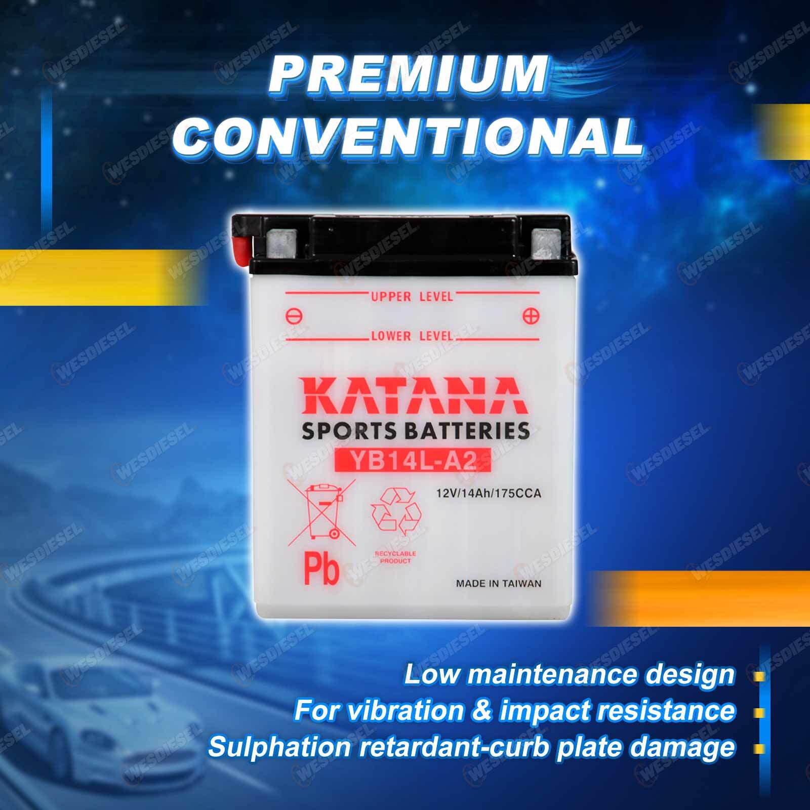 Katana Sports Battery - 12V 175CCA 14Ah for Gilera Various Models ...