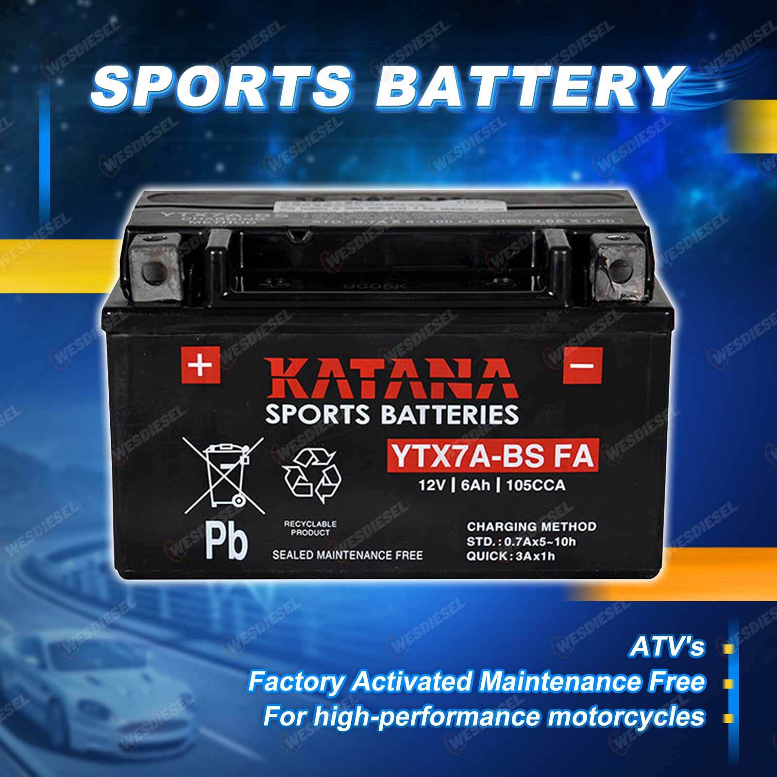 Katana Sports Battery - 105CCA 6Ah for Italjet Millenium 125cc 150cc ...