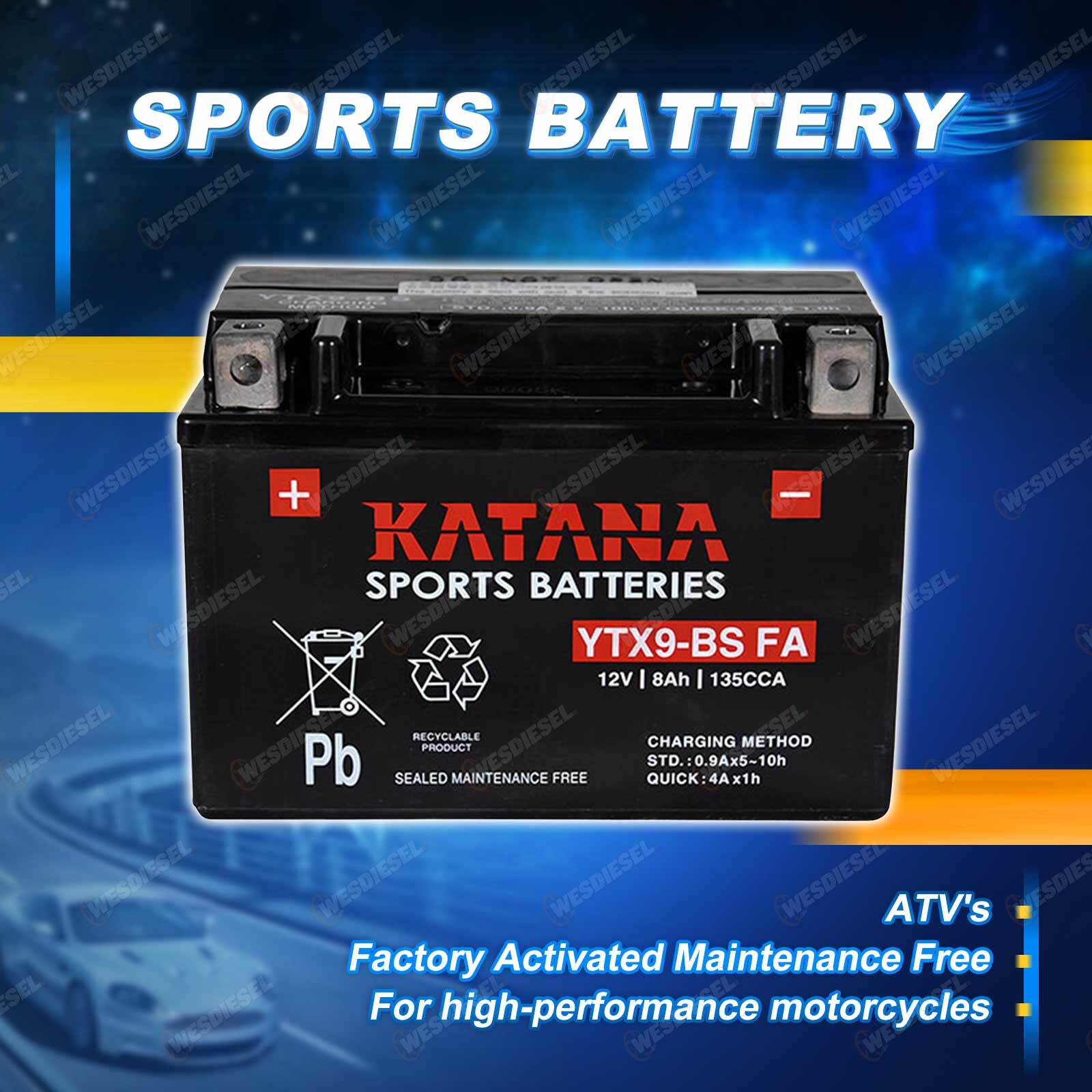 Katana Sports Battery - 135CCA 8Ah for Zongshen Piaggio Zip QT 50cc ...