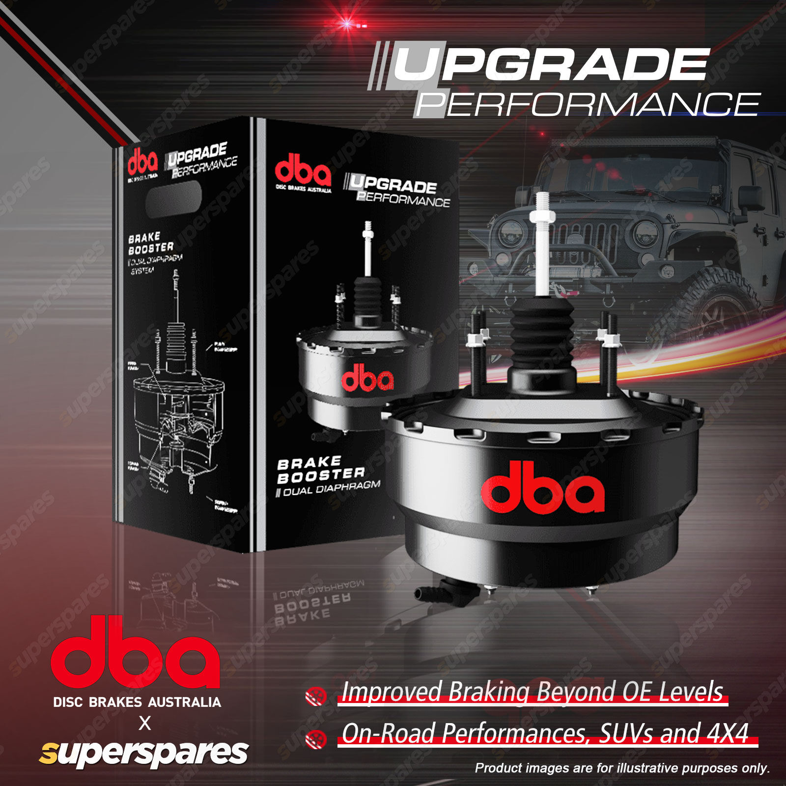 DBA Brake Booster for Toyota Landcruiser HZJ78 4.2L Diesel 4WD 8/1999 ...