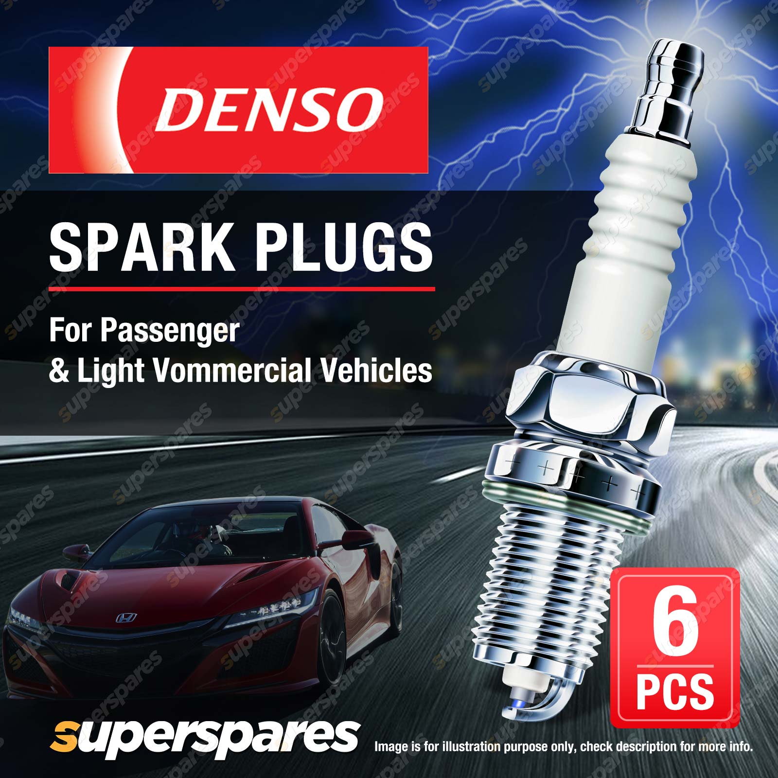 6x Denso Nickel Spark Plugs for Benz 190 E W201 300 SE SEL W126 Sedan ...