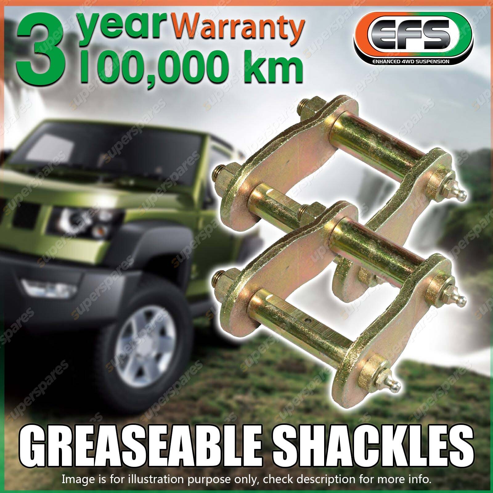 Front EFS Greaseable Leaf Springs Swing Shackles for Nissan Patrol MK ...