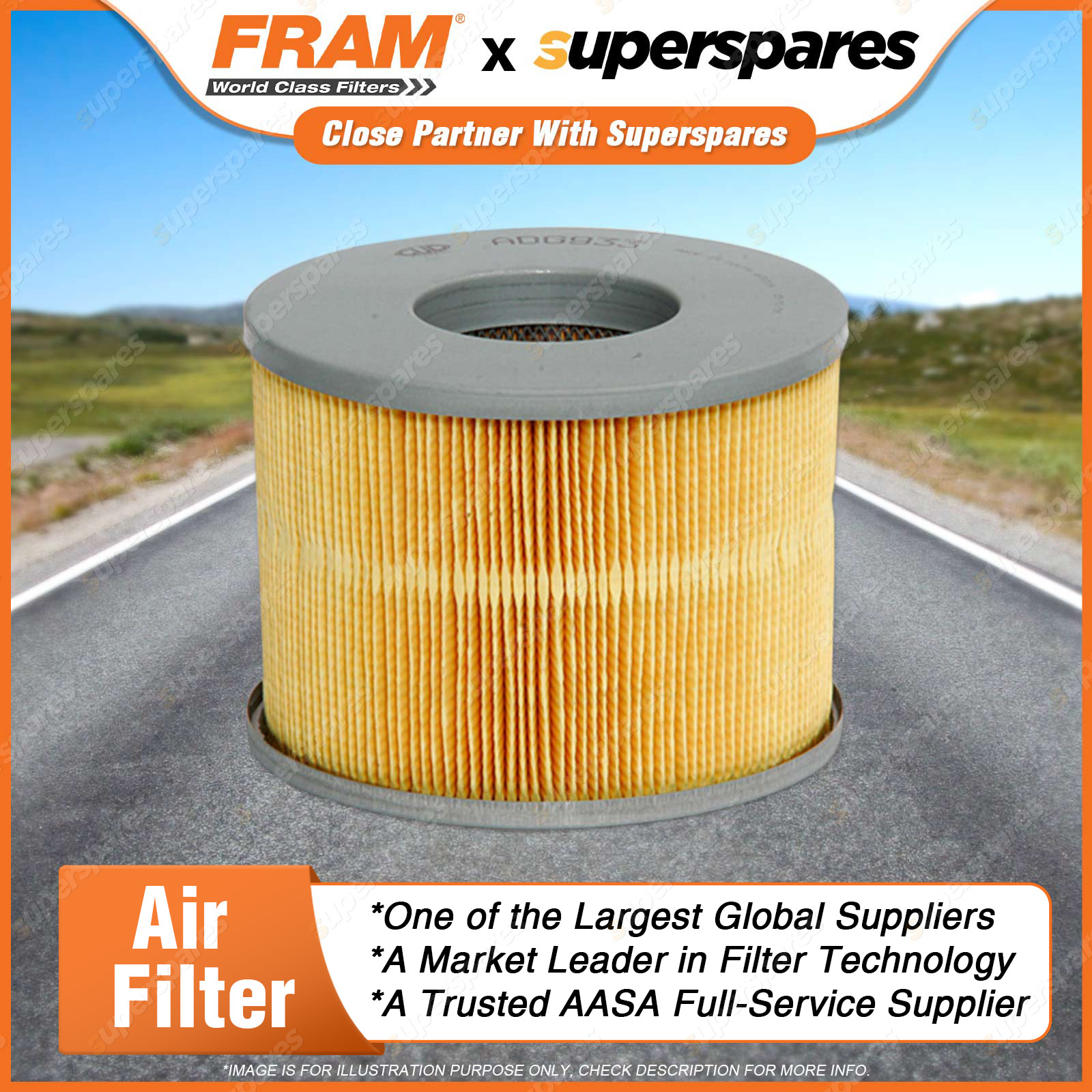 Fram Air Filter for Toyota Hilux RZN 154 169 174 SR5 VZN167 Height 145mm