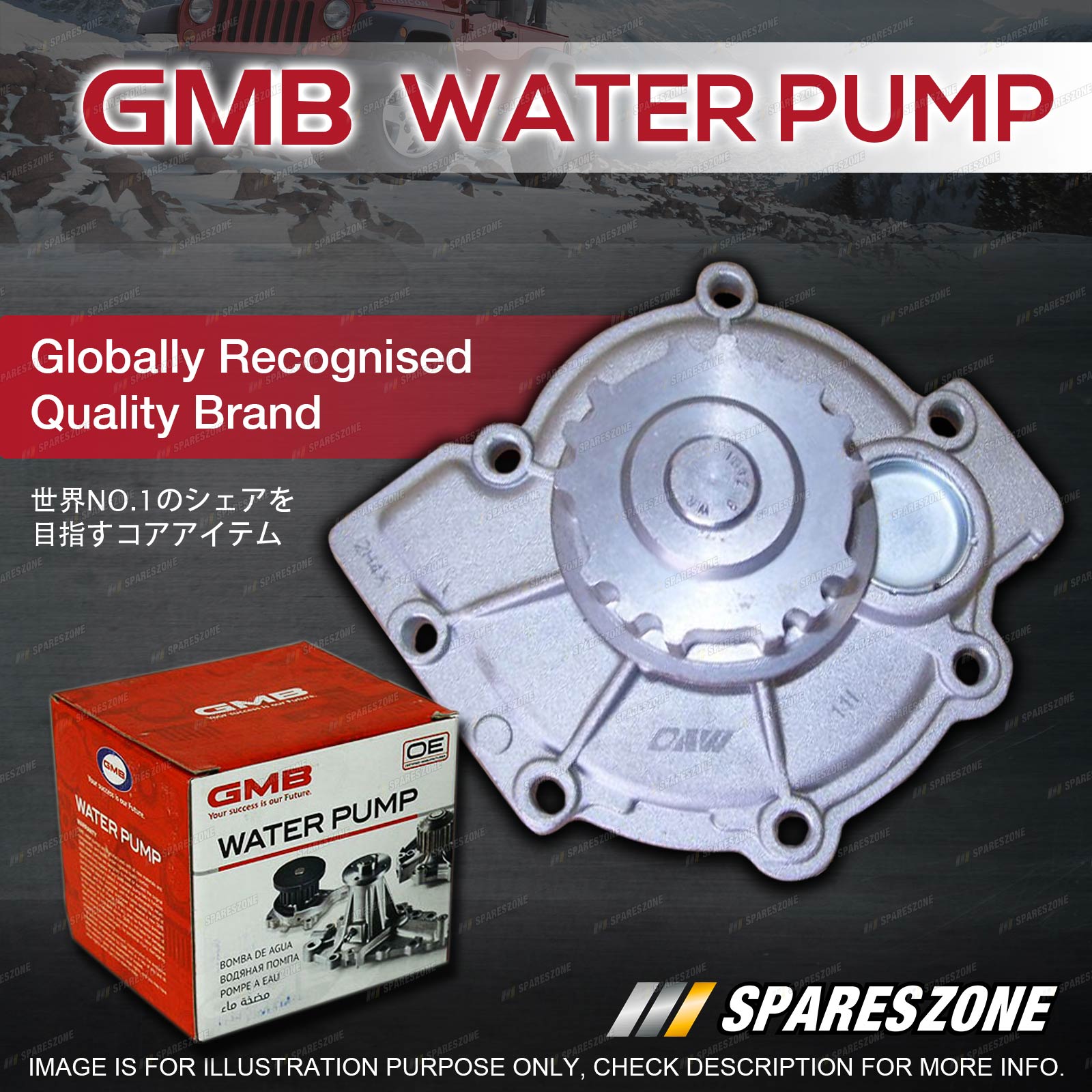 1 x GMB Water Pump for Volvo 850 MPFI C30 MPFI 2.3L 2.4L 2.5L 5CYL 20V ...