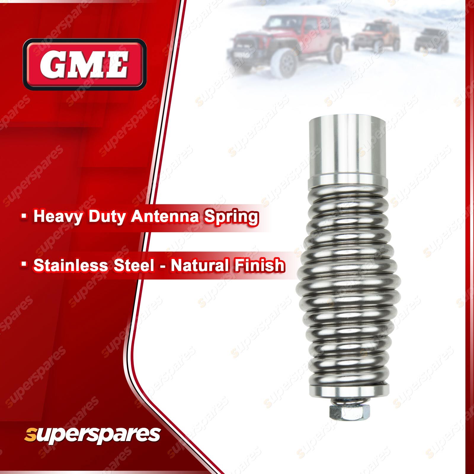 GME Stainless Steel Heavy Duty Antenna Spring Suit AE4704/AE4705/AE4706