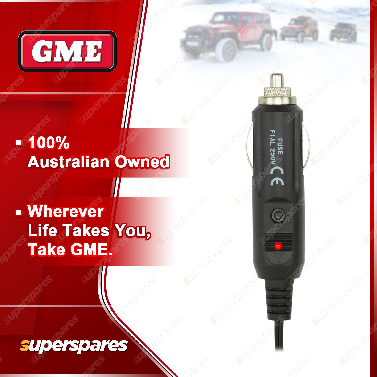 GME 12V Dc Vehicle Charger Lead - Suit TX685/TX6150/TX6155/TX6160