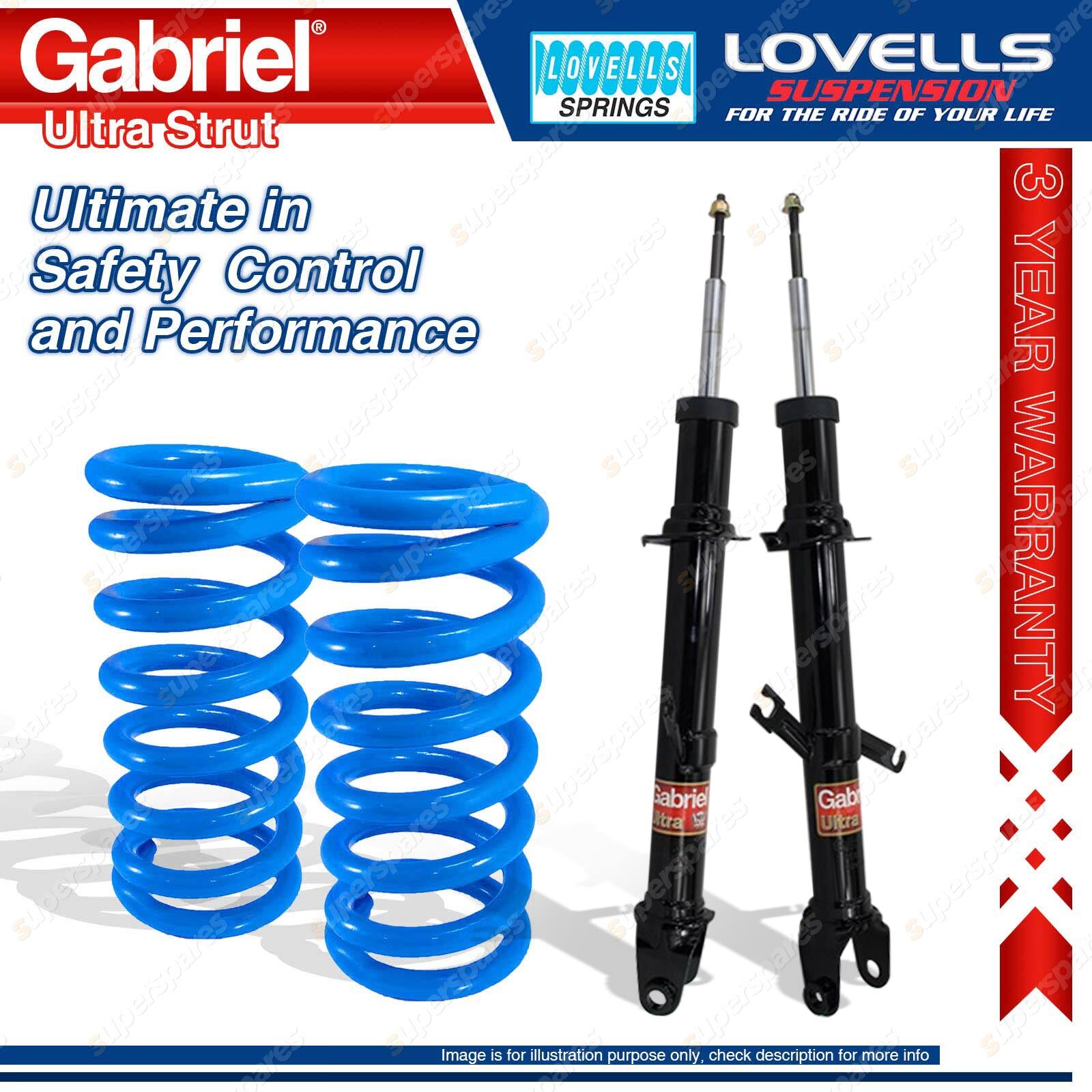 Front STD Gabriel Ultra Strut Shocks + Lovells Springs for Mazda 323 BD ...