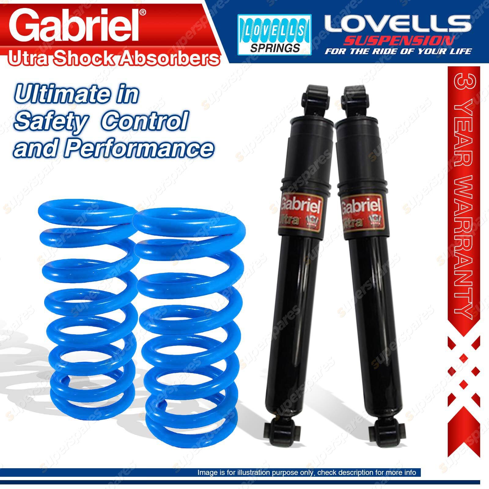 Rear STD Gabriel Ultra Shocks + Lovells Springs for Ford Falcon FG ...