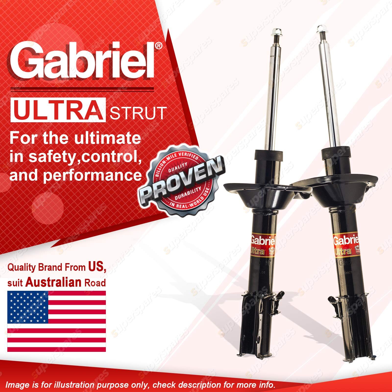 Rear Gabriel Ultra Shock Absorbers for Subaru Impreza GC GF Liberty ...