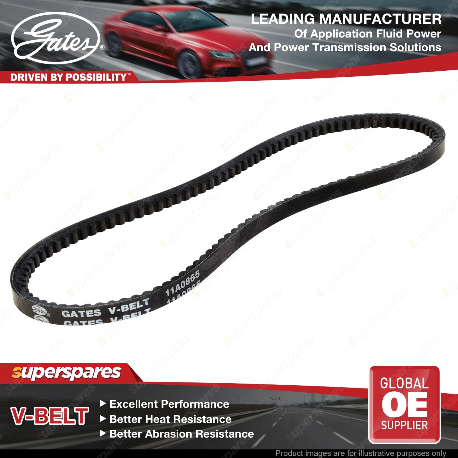 Gates Alternator V Belt for Toyota Corolla KE70 Celica TA22 TA27 ...