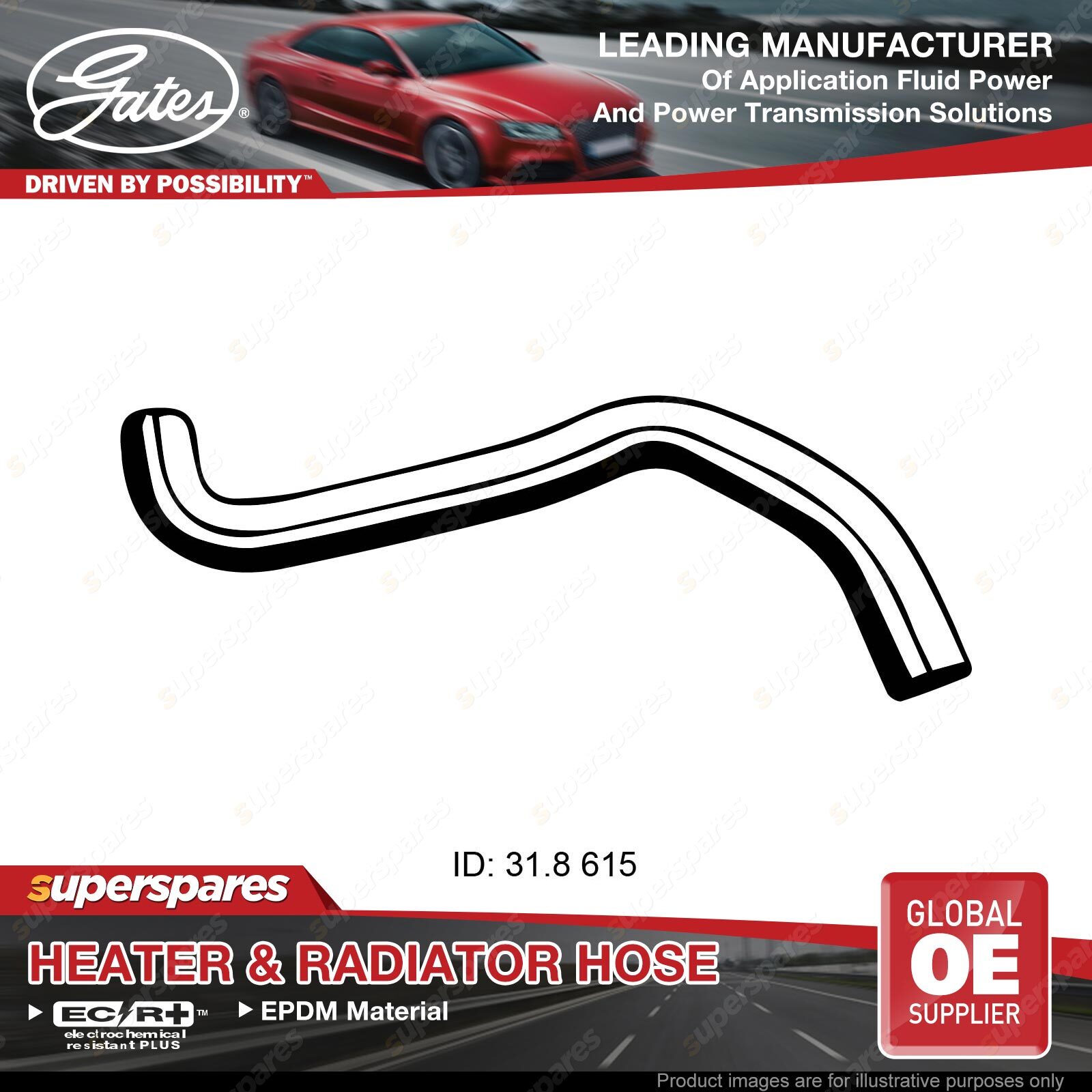 Gates Lower Radiator Hose for Hyundai Elantra HD I30 FD G4GC 2.0L 105KW