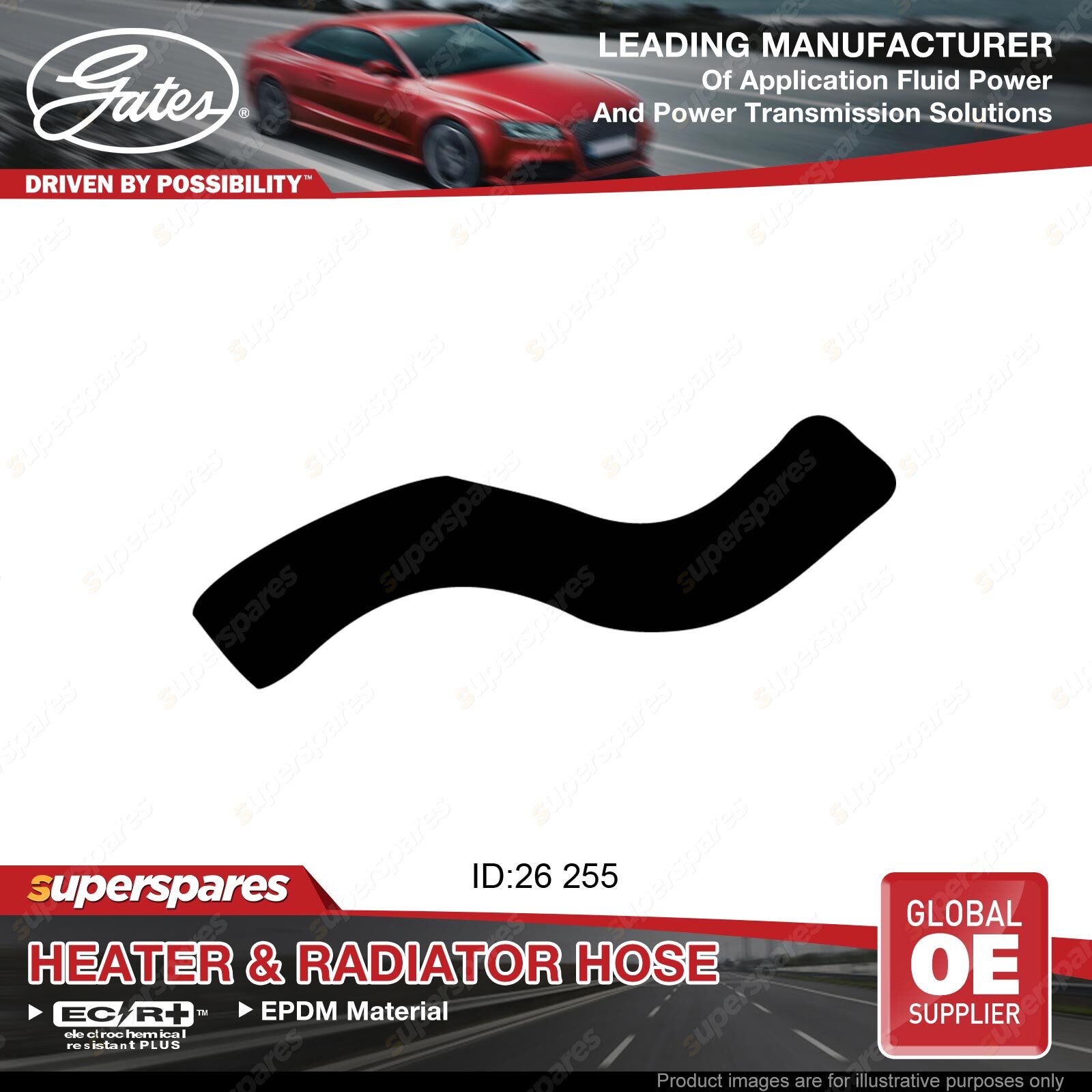Gates Lower Radiator Hose for Nissan Datsun 1200 B110 1.2L A12 Front W ...