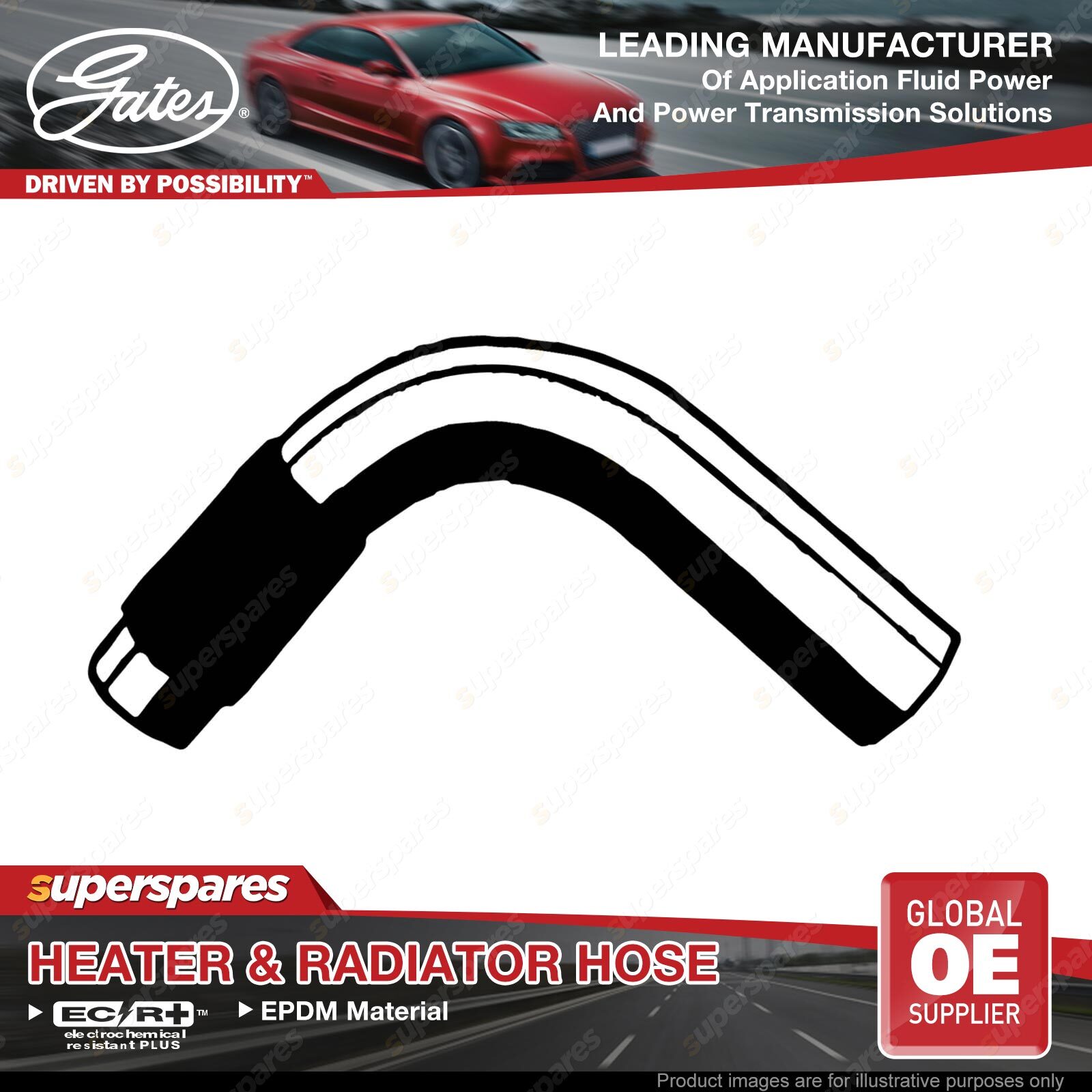 Gates Lower Radiator Hose for Mitsubishi Fuso Fighter FK102 5.4L 6DS7 W ...