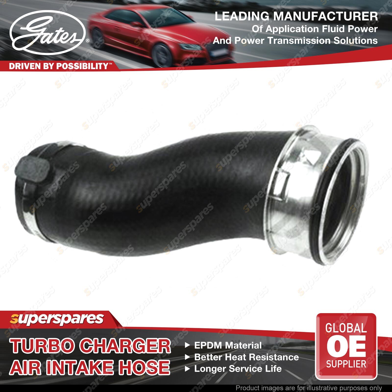 Gates Turbo Air Intake Hose Cold for Audi Q7 Quattro 4LB 171kW 176kW ...
