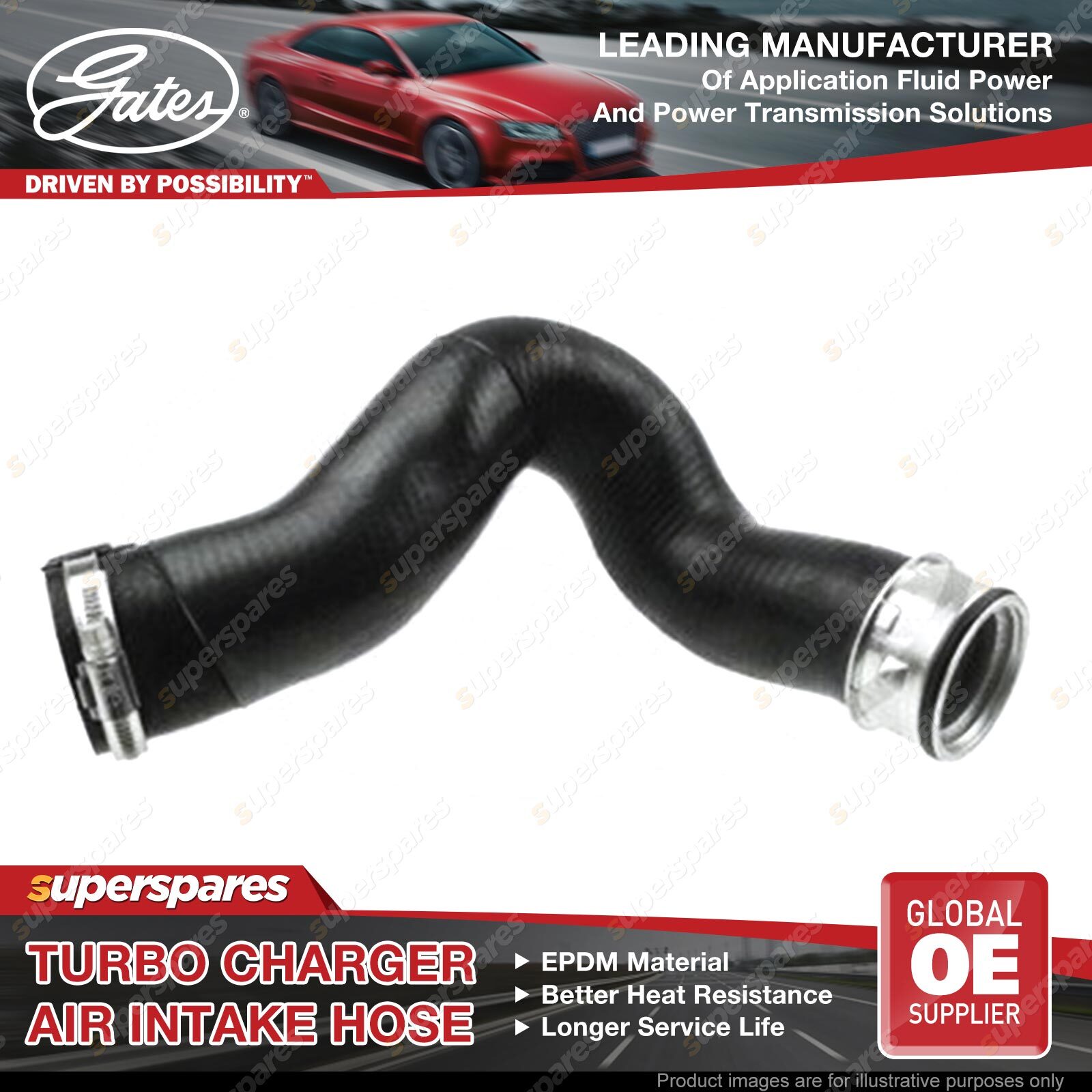 Gates Turbo Charger Air Intake Hose for Audi Q7 Quattro 4LB 3.0L TDi ...