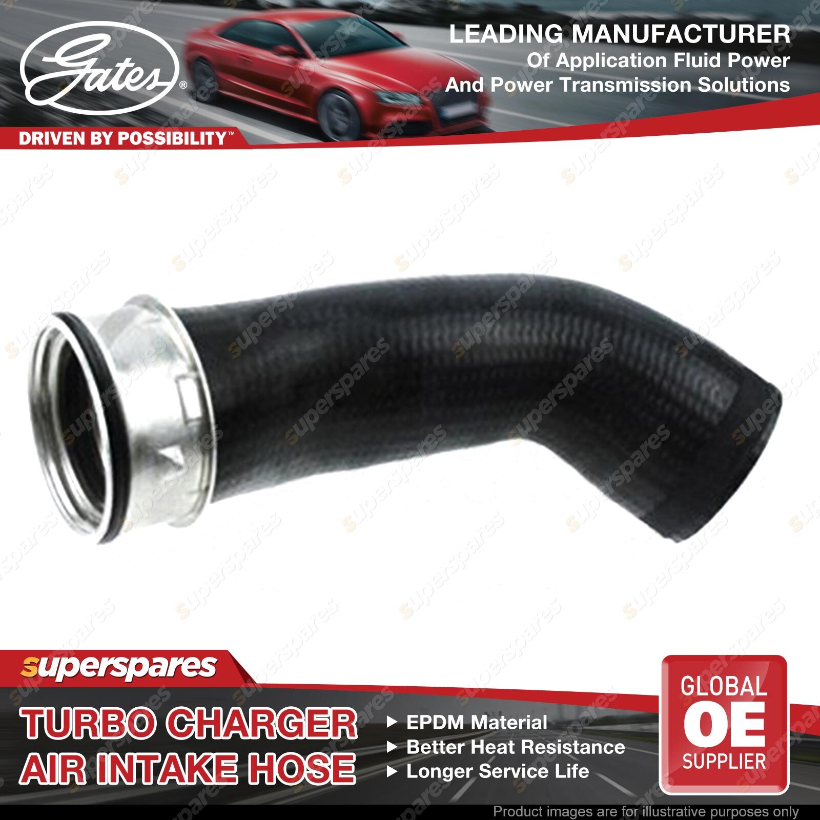 Gates Turbo Air Intake Hose Cold for Volkswagen Multivan Transporter T5 ...
