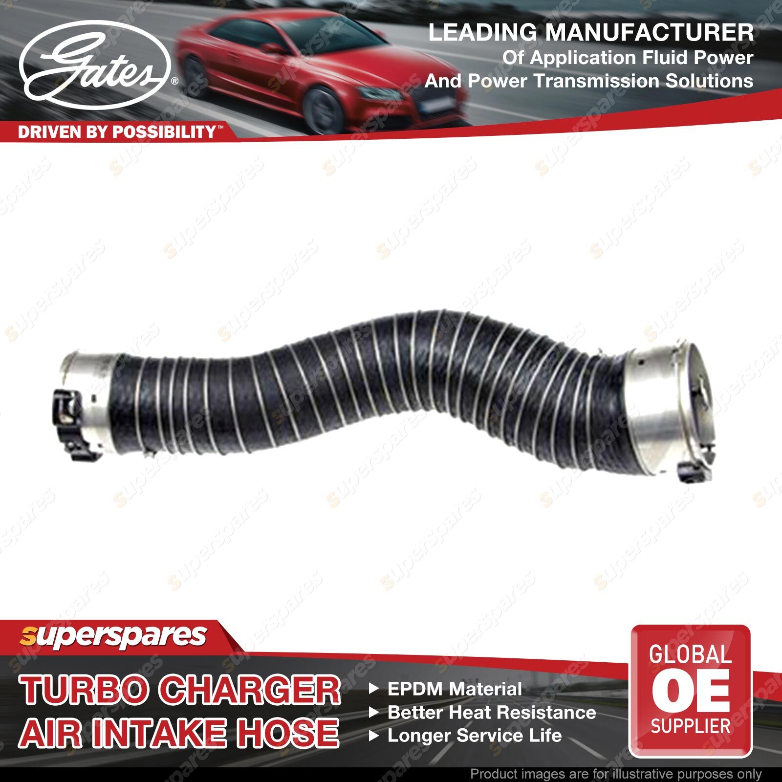 Gates Turbo Charger Air Intake Hose for BMW 5 Series F10 520i Petrol 2 ...