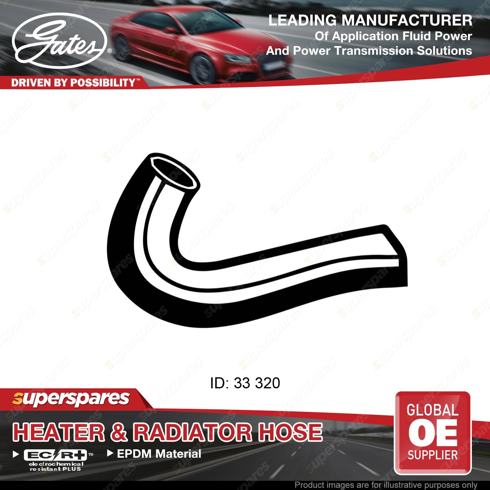 Gates Lower Radiator Curved Hose for Mazda Bongo SD1 SD2 E1800 SK E2000 ...