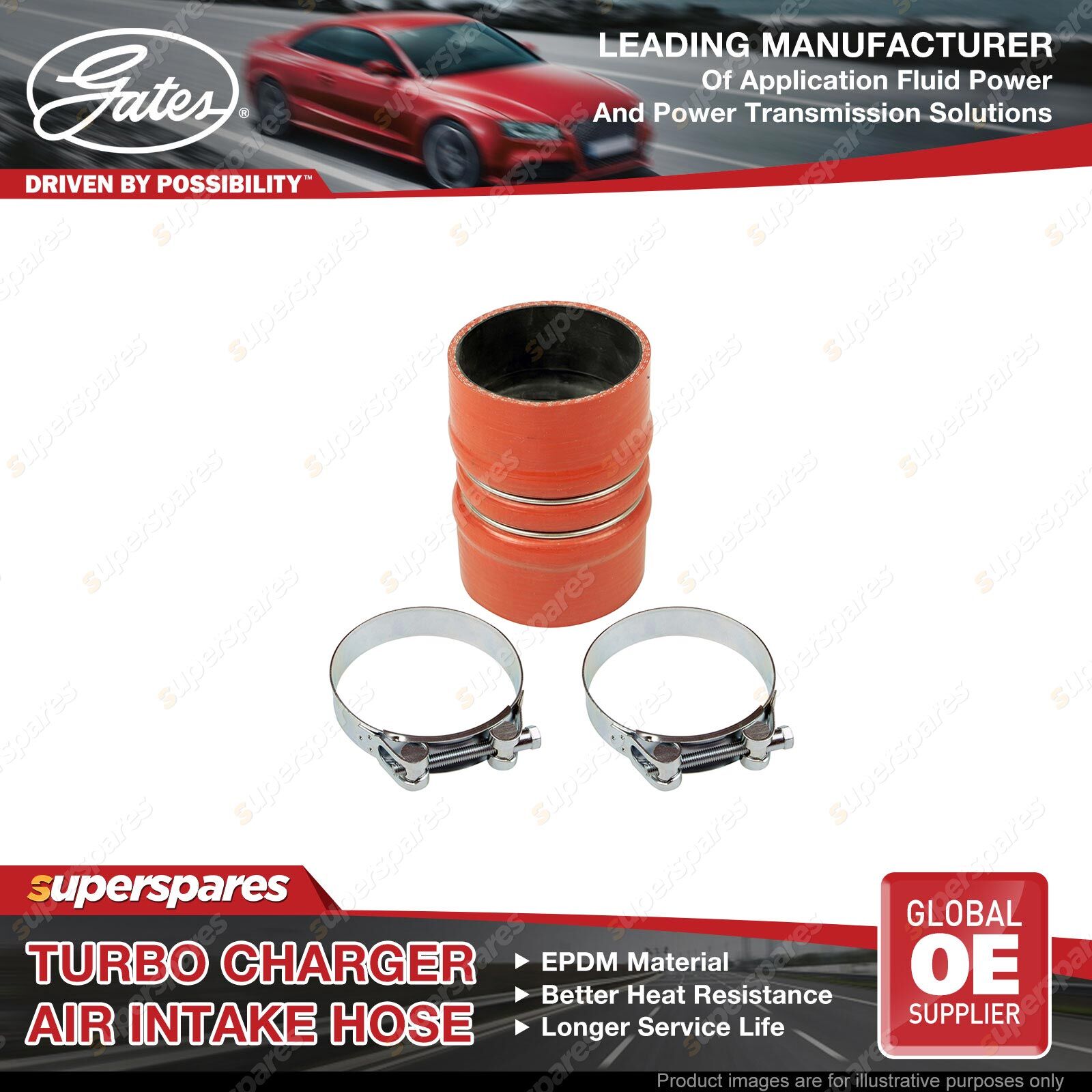 Gates Turbo Charger Air Intake Hose for Scania 3 Ser 143 93 113 4 Ser ...