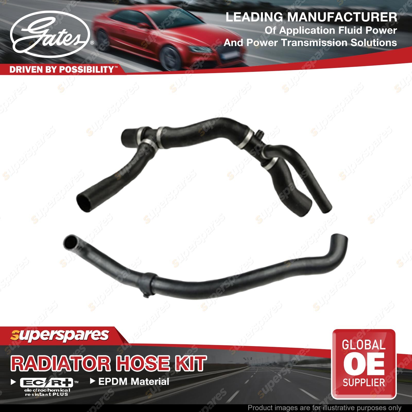 Gates Radiator Hose Kit for Land Rover Defender LDH LDK LDV 2.5L 90kW ...
