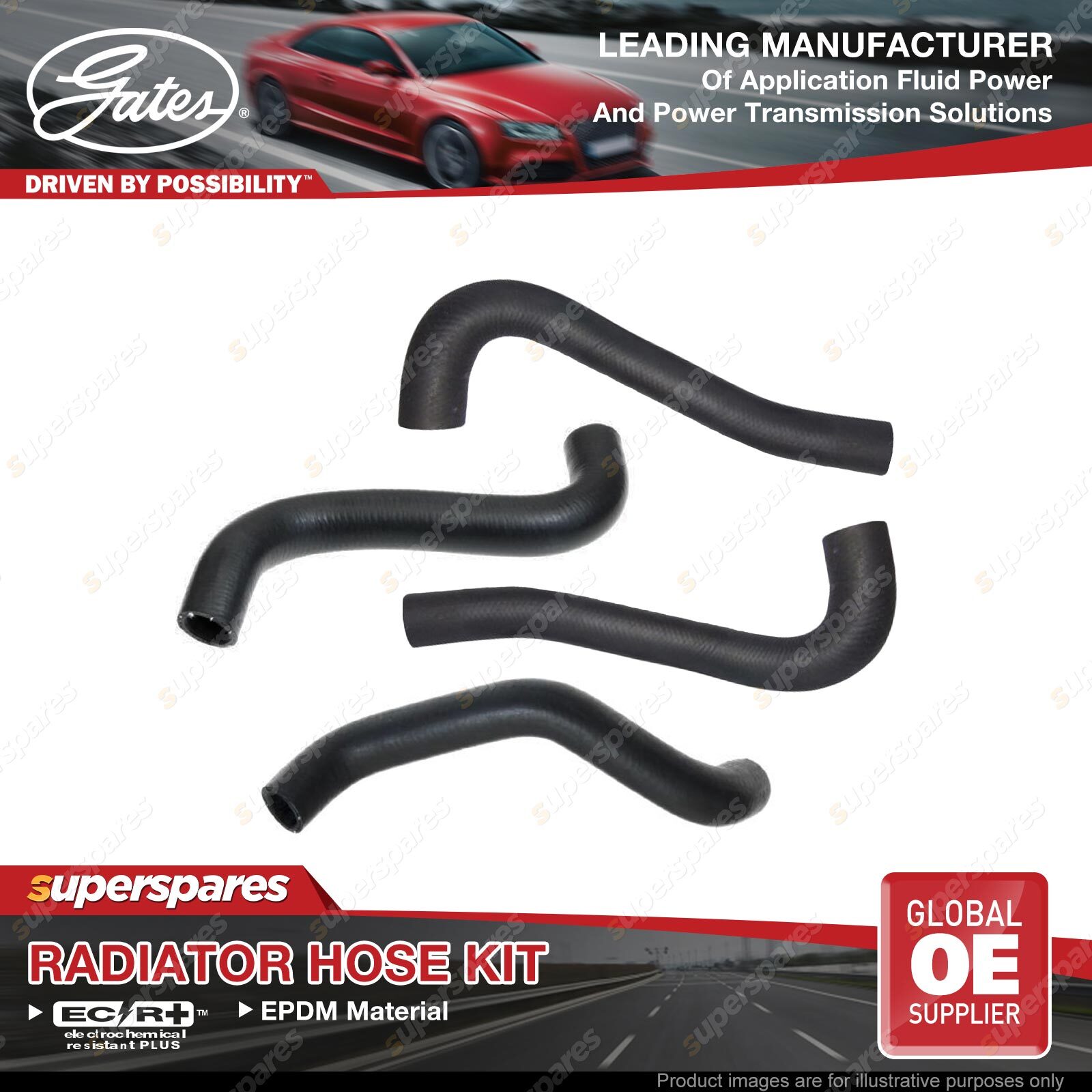 Gates Radiator Hose Kit for Nissan Pathfinder WD21 2.4L Z24I Z24S 74kW ...
