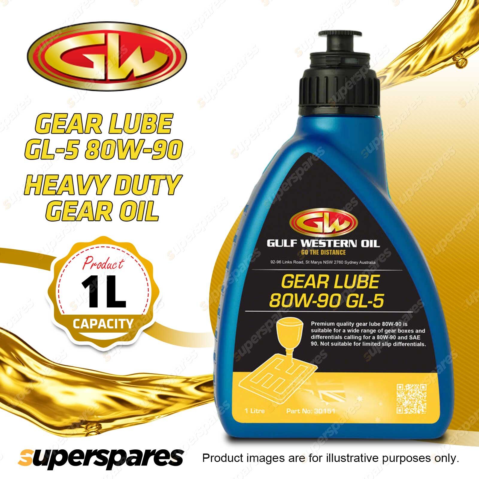 1 x Gulf Western Gear Lube GL-5 80W-90 Heavy Duty Extreme Pressure Gear ...