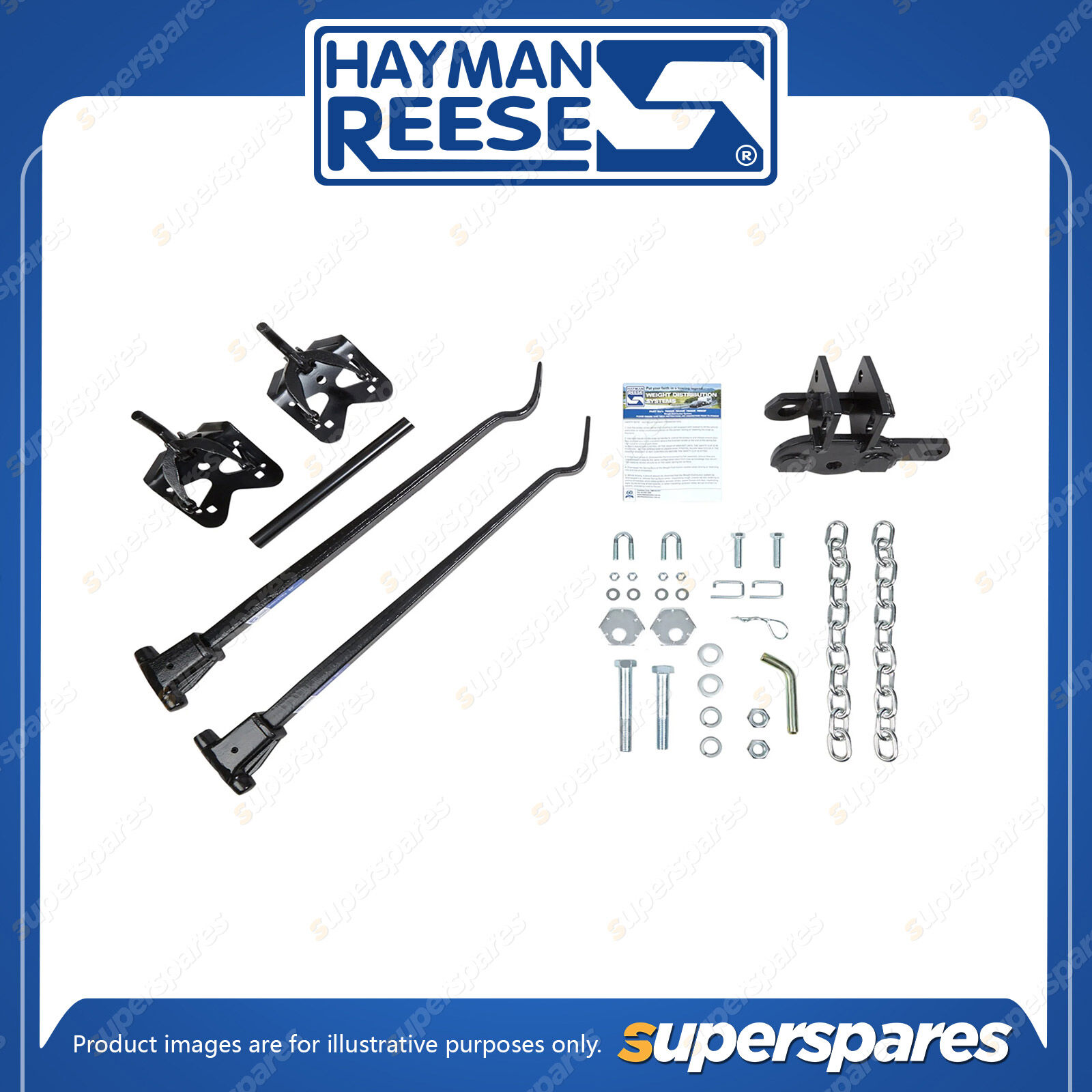 Hayman Reese Weight Distribution Hitch 600lb/275kg - 28" Bars No Shank ...