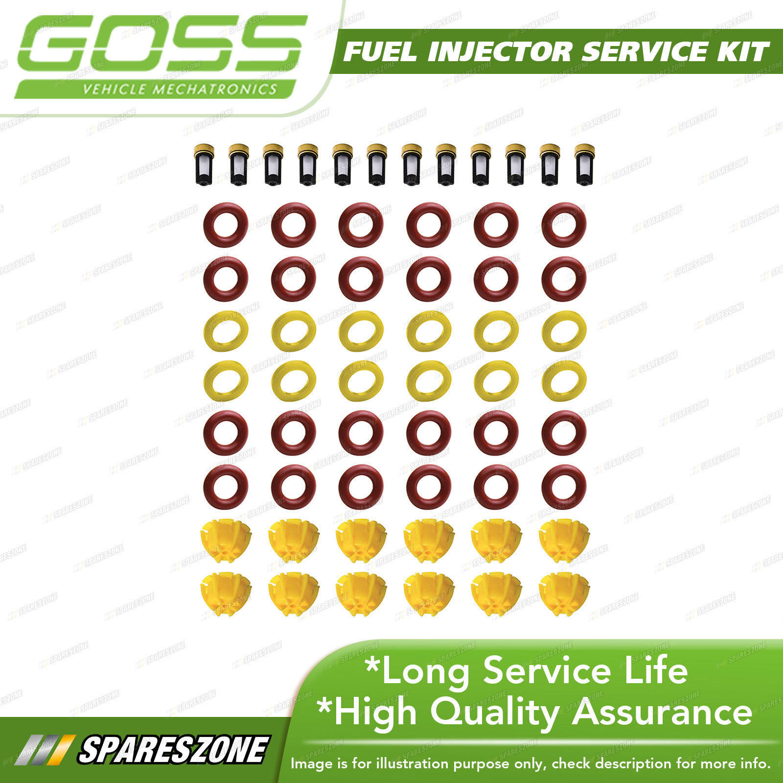 Injectronics Fuel Injector Service Kit for BMW 750iL E38 5.4L M73B54 ...